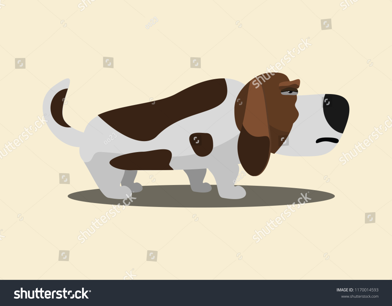 Funny Dog Vector Illustration Stock Vector (Royalty Free) 1170014593 ...