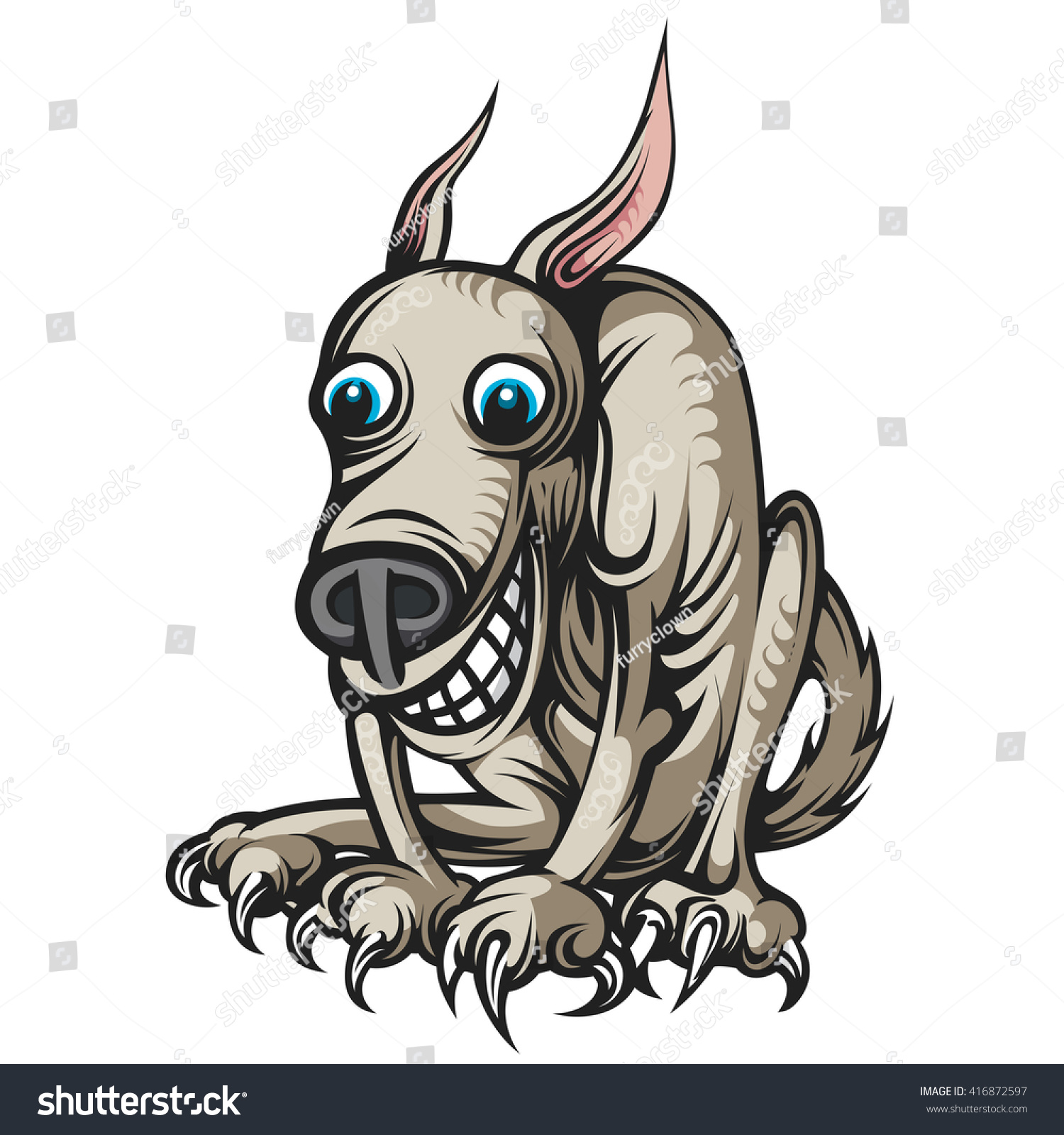 Funny Dog Vector Illustration: vector de stock (libre de regalías ...