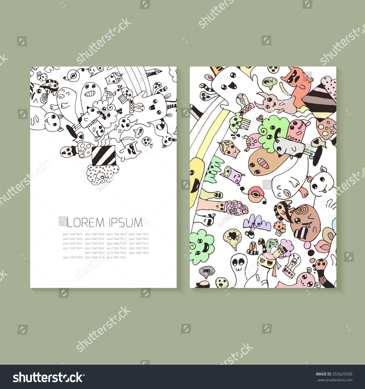 Funny Doodle Vector Illustration Vector Cartoon Stock Vector (Royalty ...