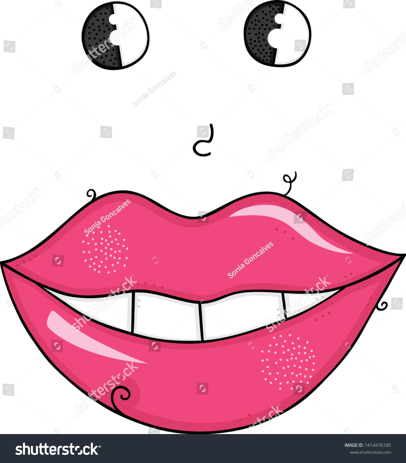 Funny Face Hand Drawn Vector Illustration Stock Vector (Royalty Free ...