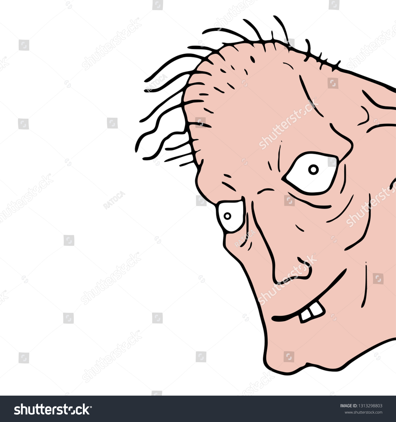 Funny Face Illustration Stock Vector (Royalty Free) 1313298803