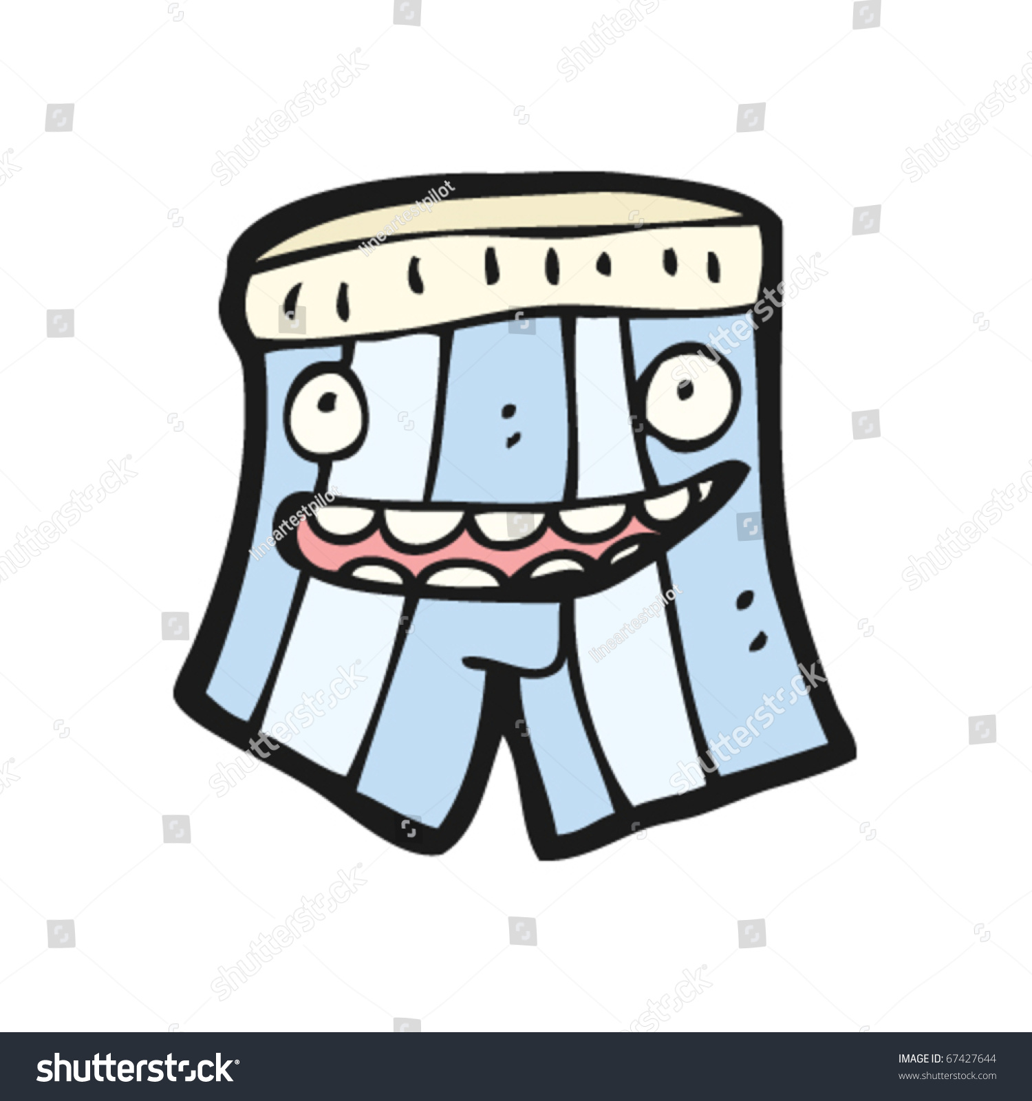 Funny Face Pants Cartoon Stock Vector 67427644 - Shutterstock