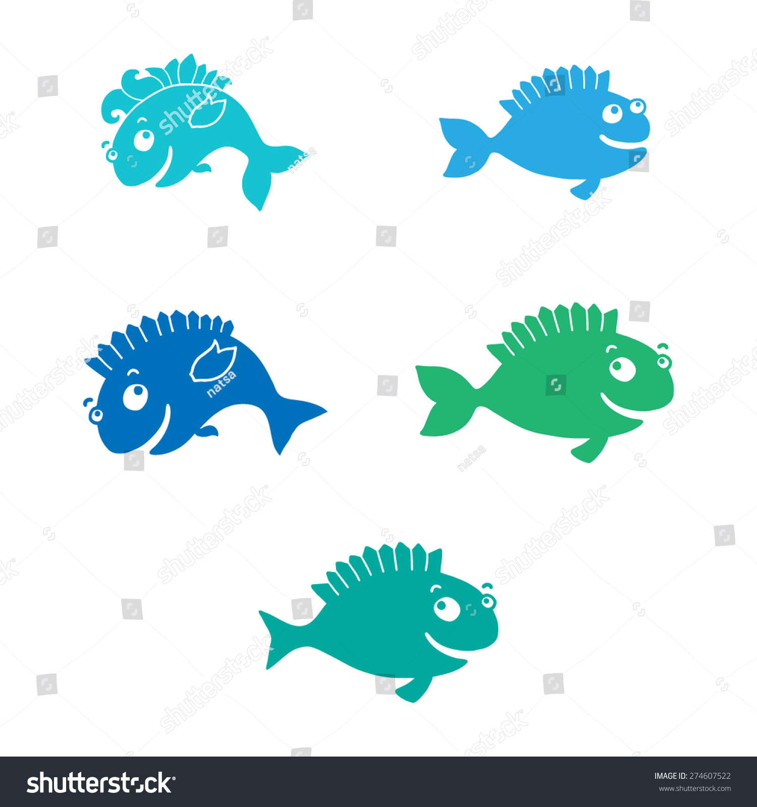 Funny Fish Stock Vector (Royalty Free) 274607522 | Shutterstock