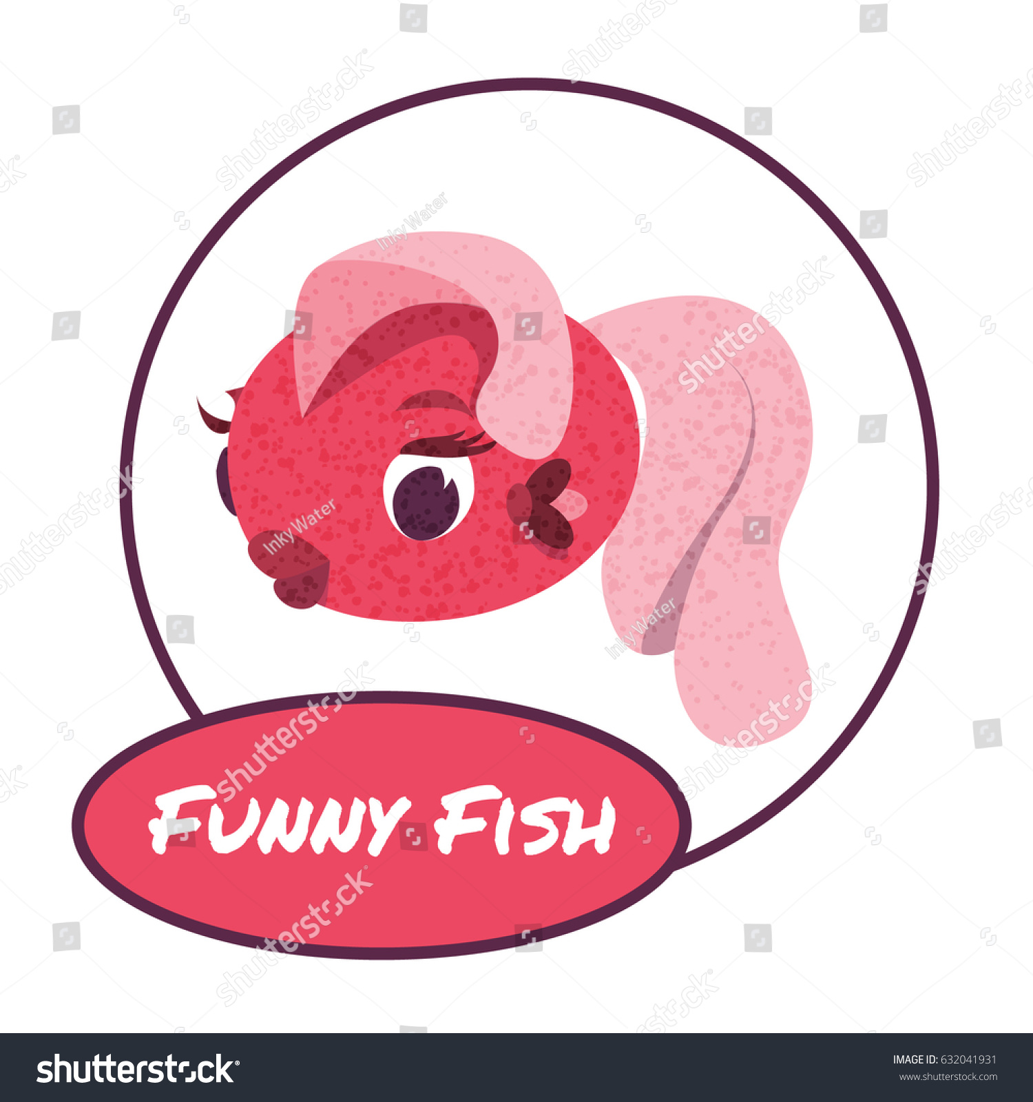 Funny Fish Illustration Stock Vector (Royalty Free) 632041931