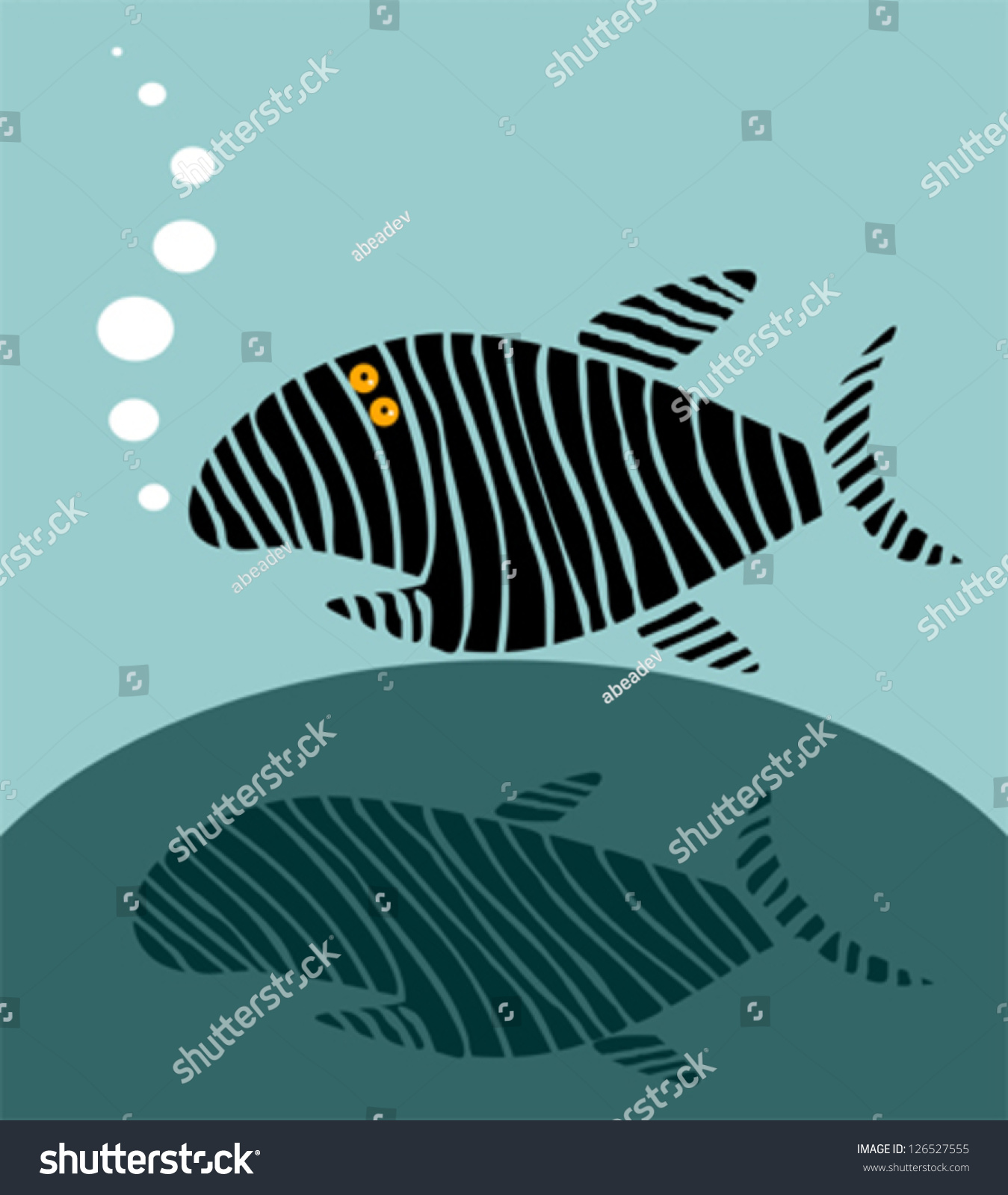 Funny Fish Vector Cartoon Illustration: เวกเตอร์สต็อก (ปลอดค่าลิขสิทธิ์ ...