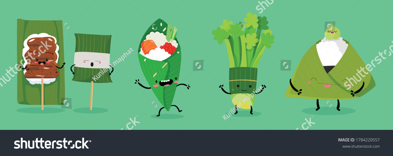 Funny Food Comic Characters Vector Illustrations Stock Vector (Royalty ...