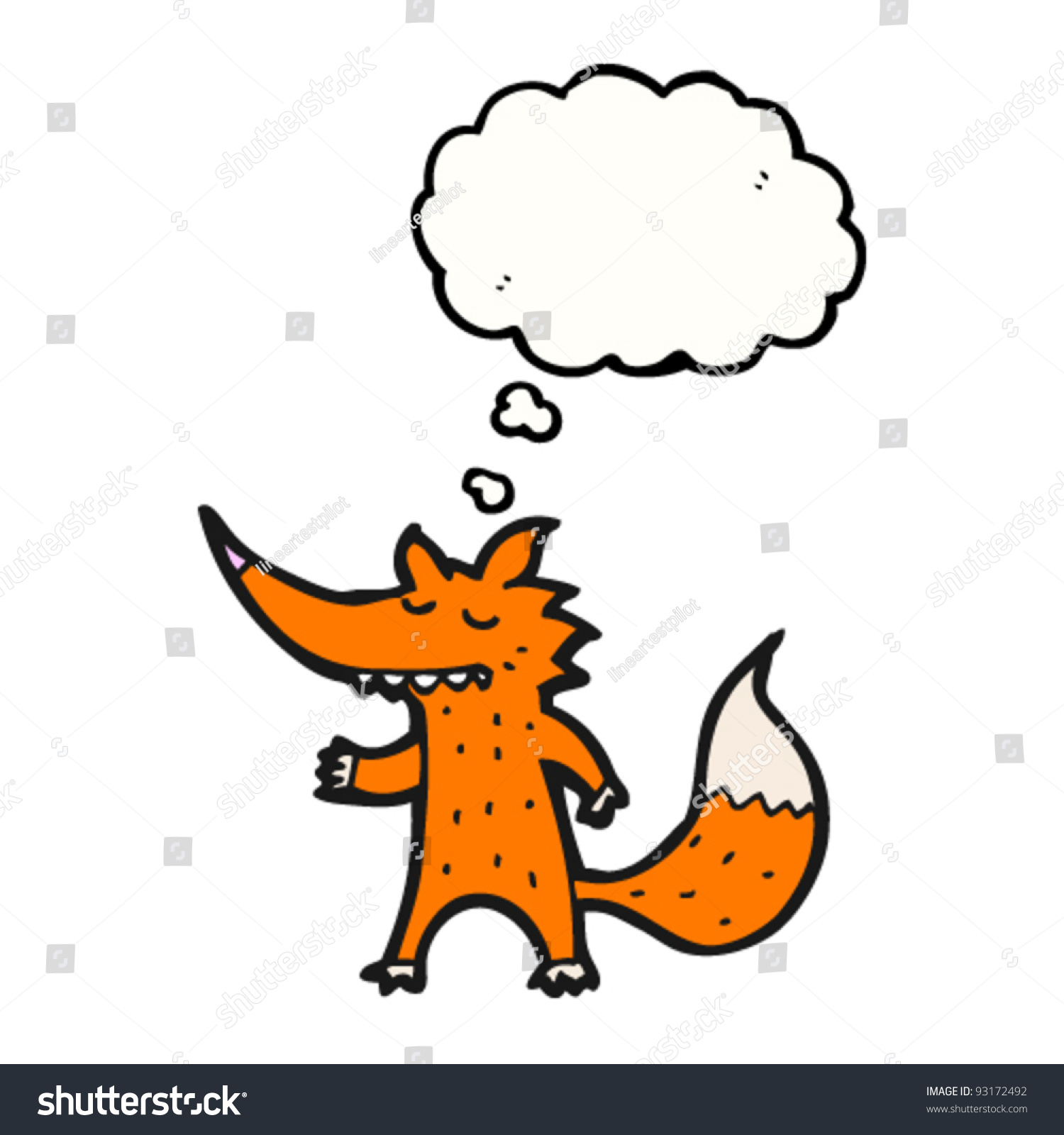Funny Fox Cartoon Stock Vector (Royalty Free) 93172492