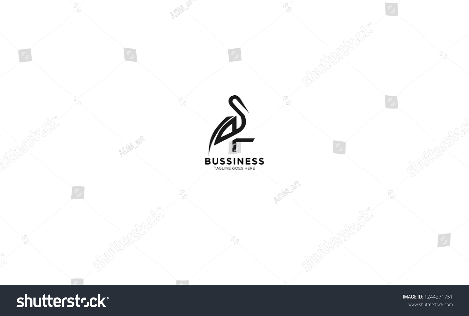 Funny Goose Logo Vector Stock Vector (Royalty Free) 1244271751 ...