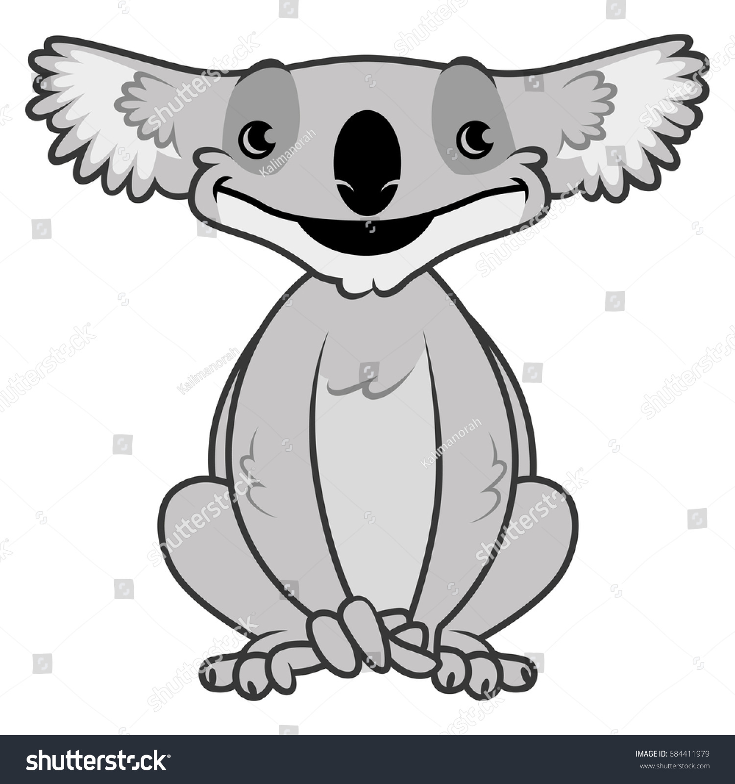 Funny Koala Smiling Stock Vector (Royalty Free) 684411979 | Shutterstock