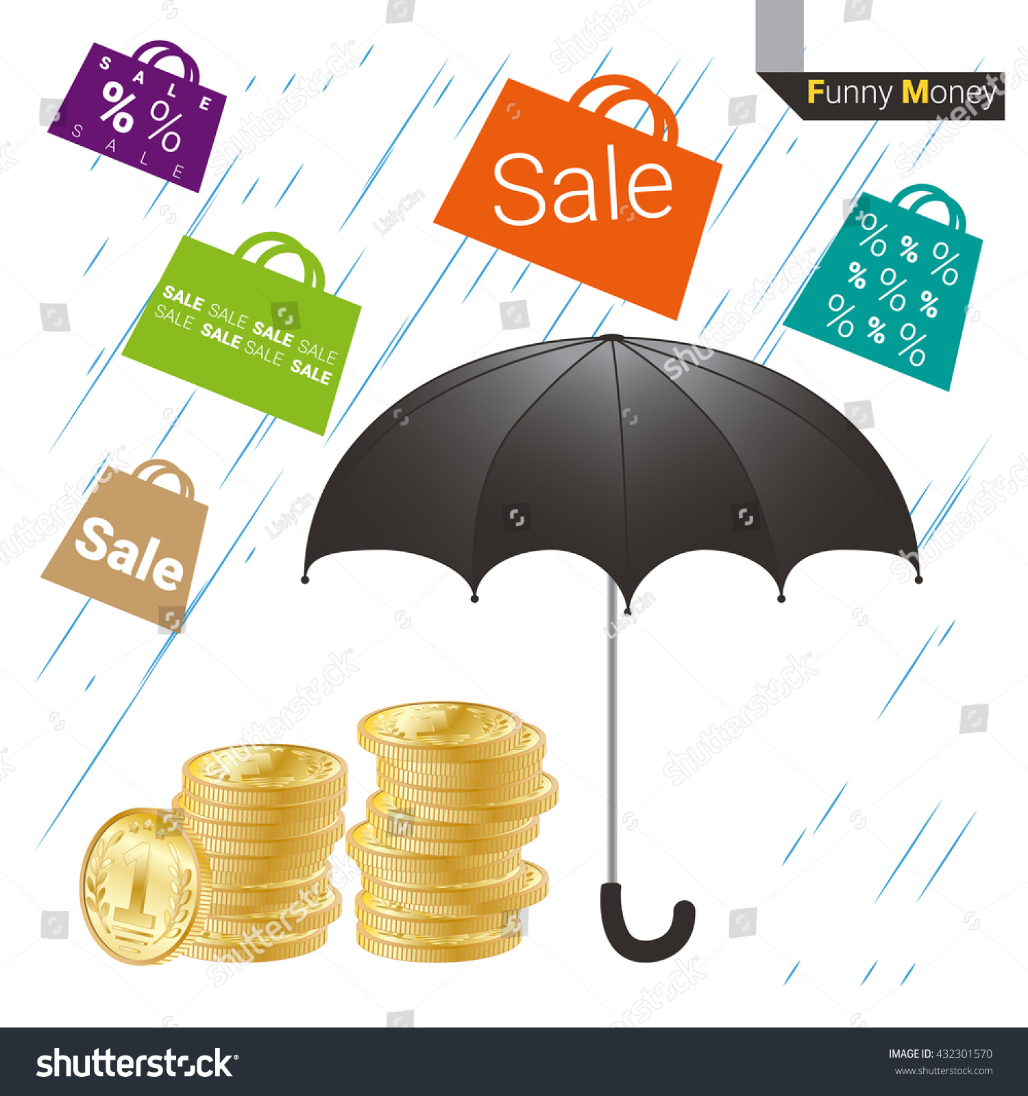 Funny Money Stock Vector (Royalty Free) 432301570