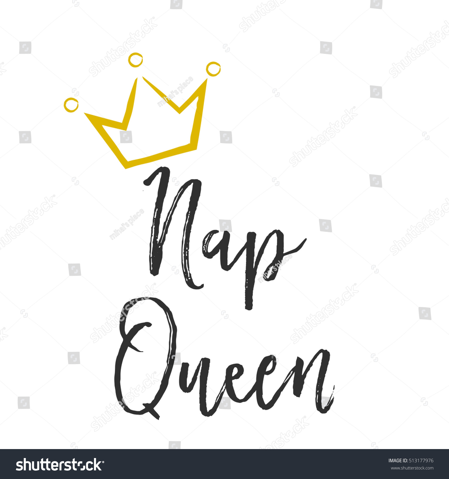 Funny Nap Queen Background Illustration Vector Stock Vector (Royalty ...