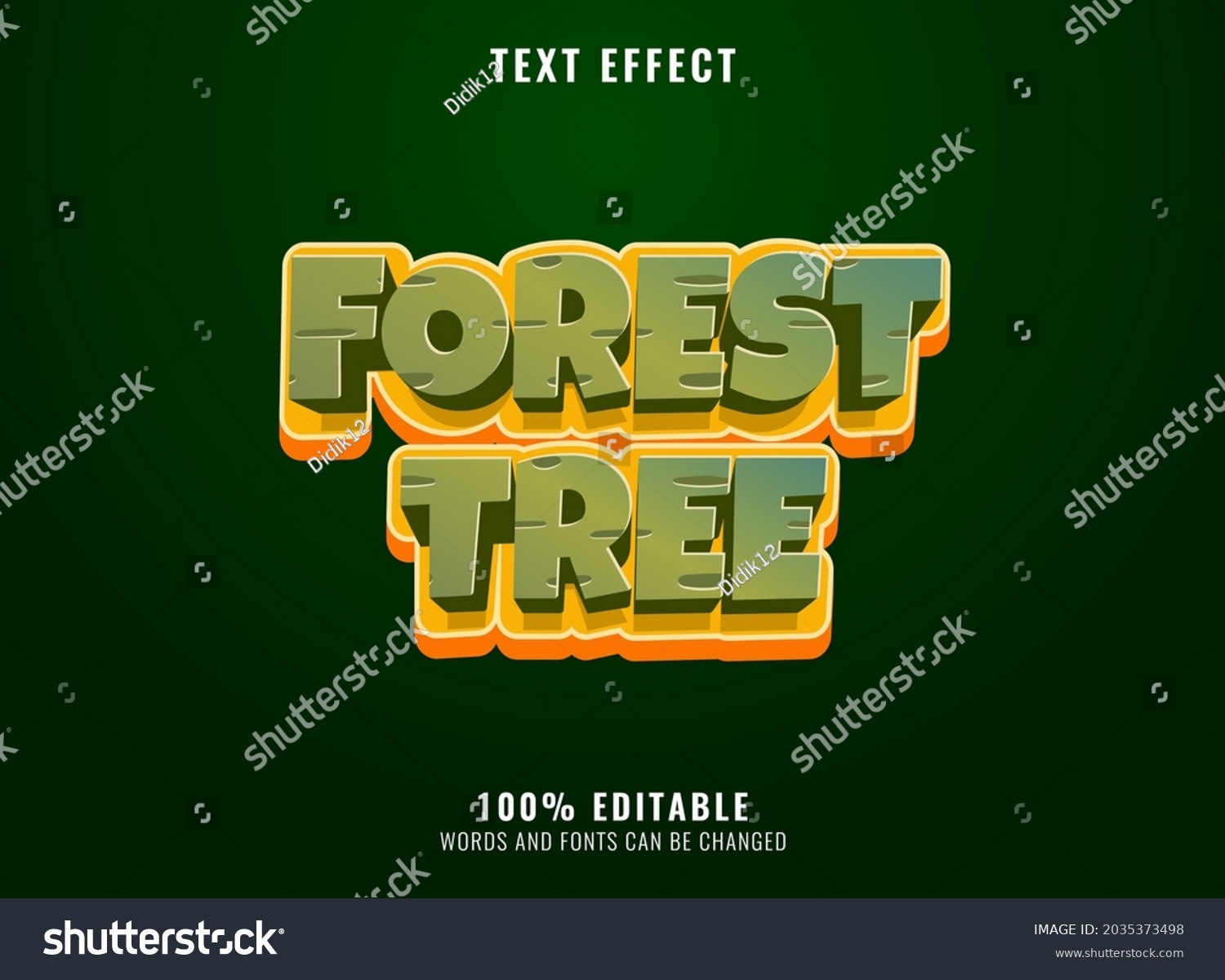 Funny Nature Forest Tree Game Logo Stock Vector (Royalty Free) 2035373498