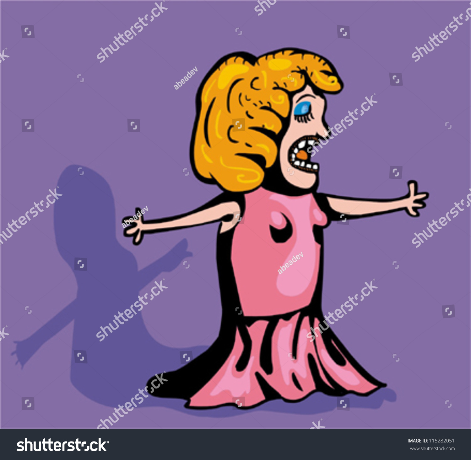Funny Opera Singer Stock Vector 115282051 - Shutterstock