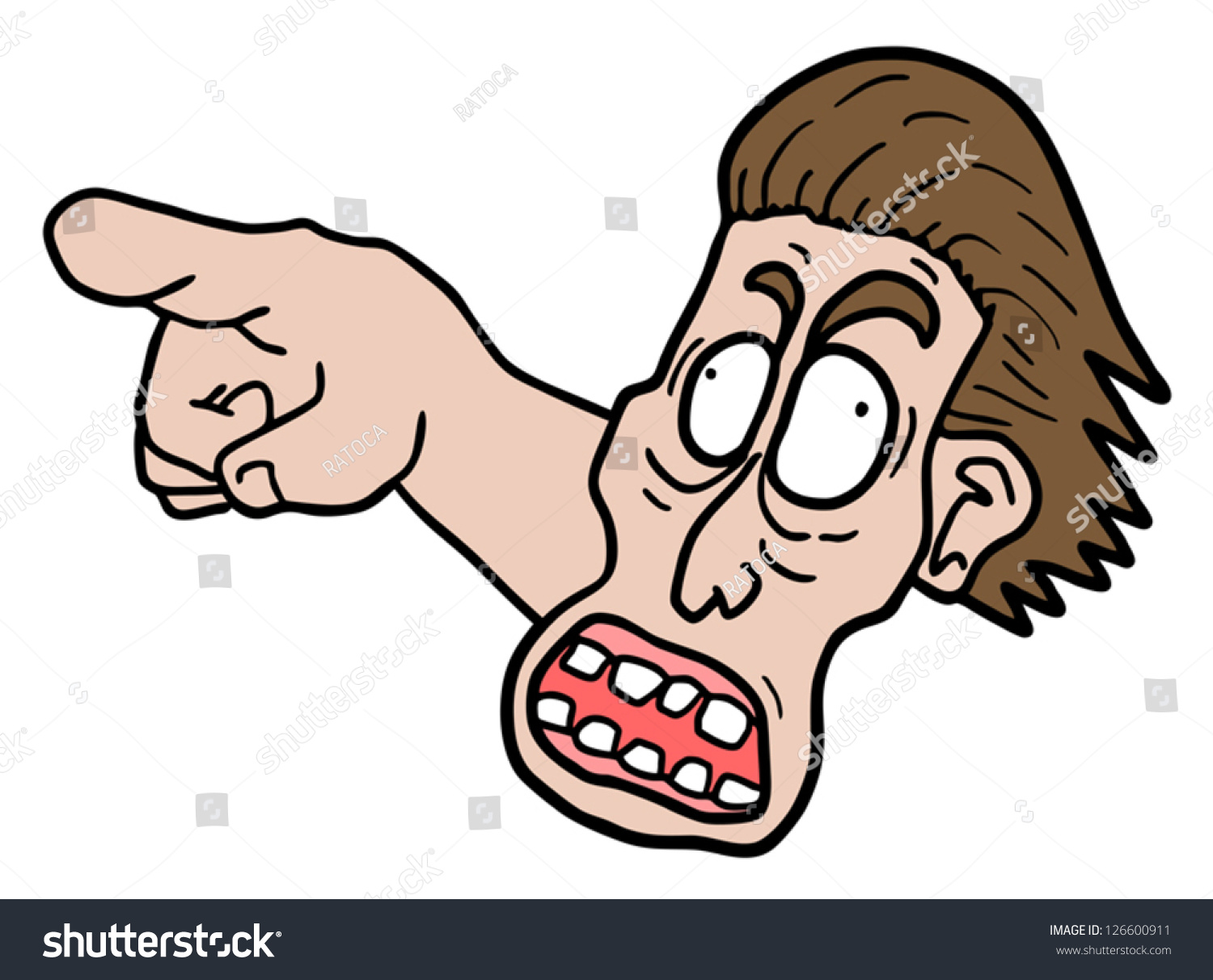 Funny Point Sign Stock Vector (Royalty Free) 126600911