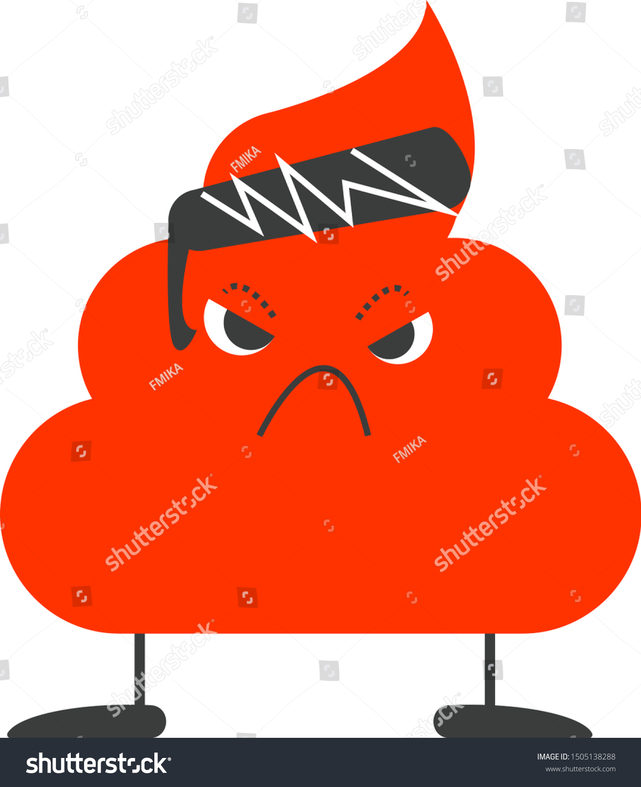 Funny Poop Vector Icon Red Stock Vector (Royalty Free) 1505138288 ...