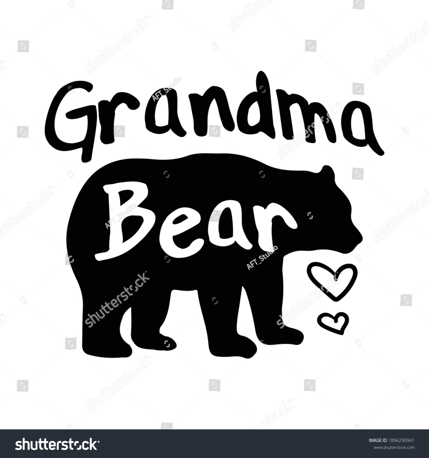 Funny Quote Vector Mama Bear Text Stock Vector (Royalty Free ...