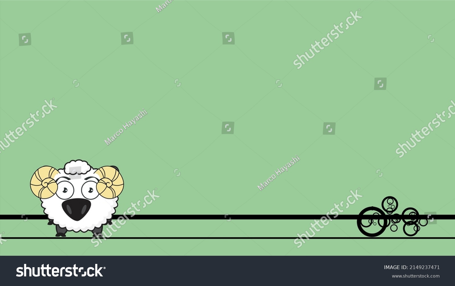 Funny Ram Cartoon Background Vector Format Stock Vector (Royalty Free ...