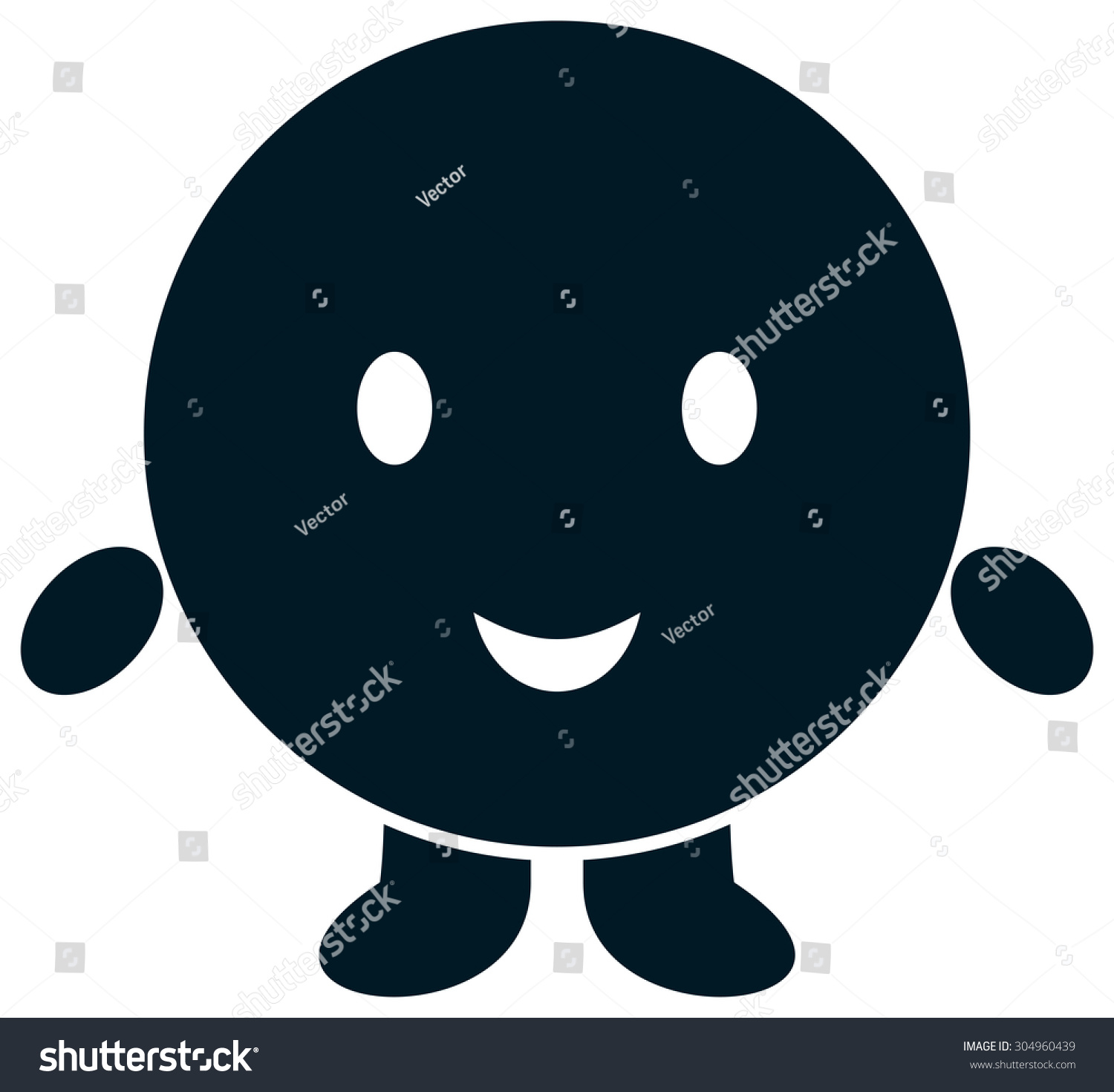 Funny Round Dot Comic Character Vector Stock Vector (Royalty Free ...