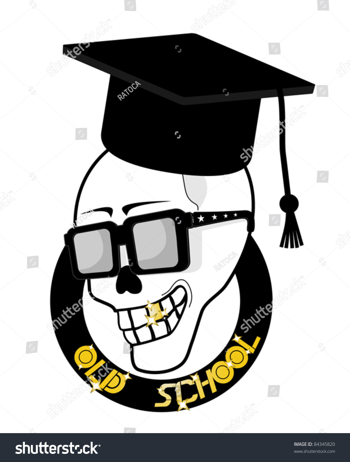 Graduation Cap With Skeleton