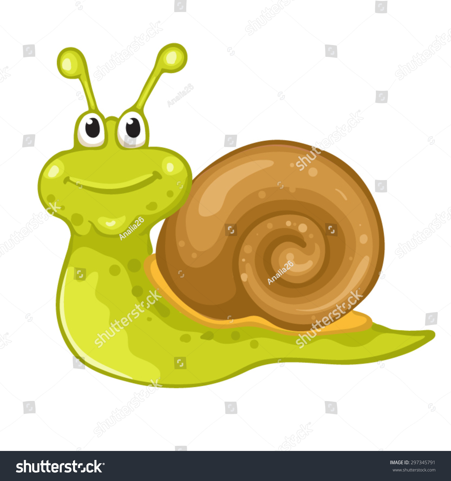 Funny Snail Cartoon Stock Vector (Royalty Free) 297345791 | Shutterstock