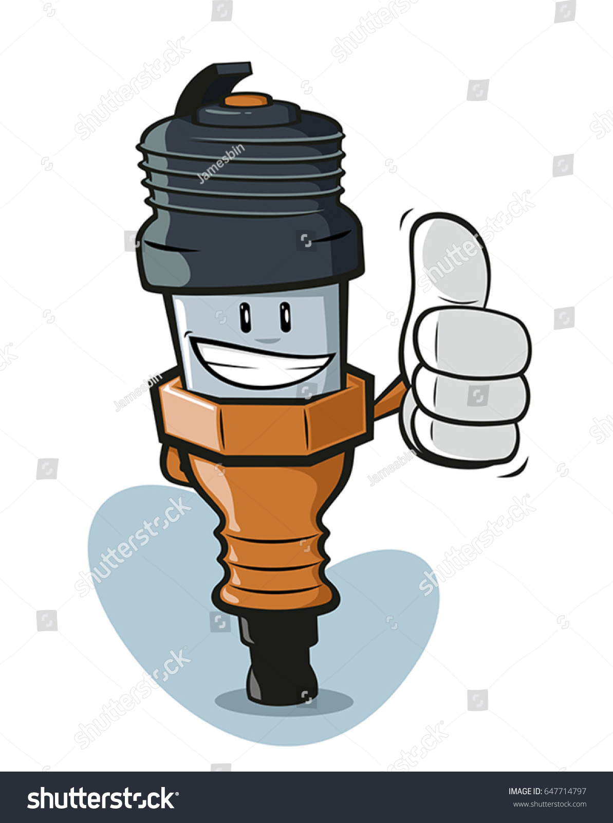 Funny Spark Plug Cartoon Stock Vector (Royalty Free) 647714797 ...