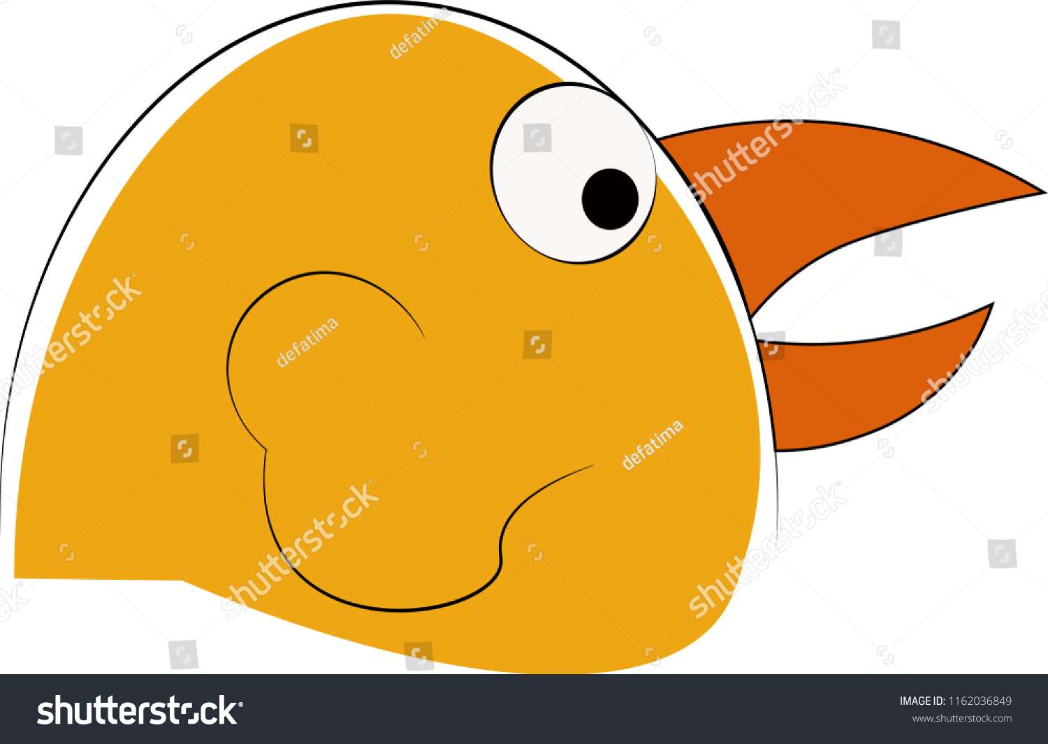Funny Stylized Bird Expressions Vector Angry Stock Vector (Royalty Free ...