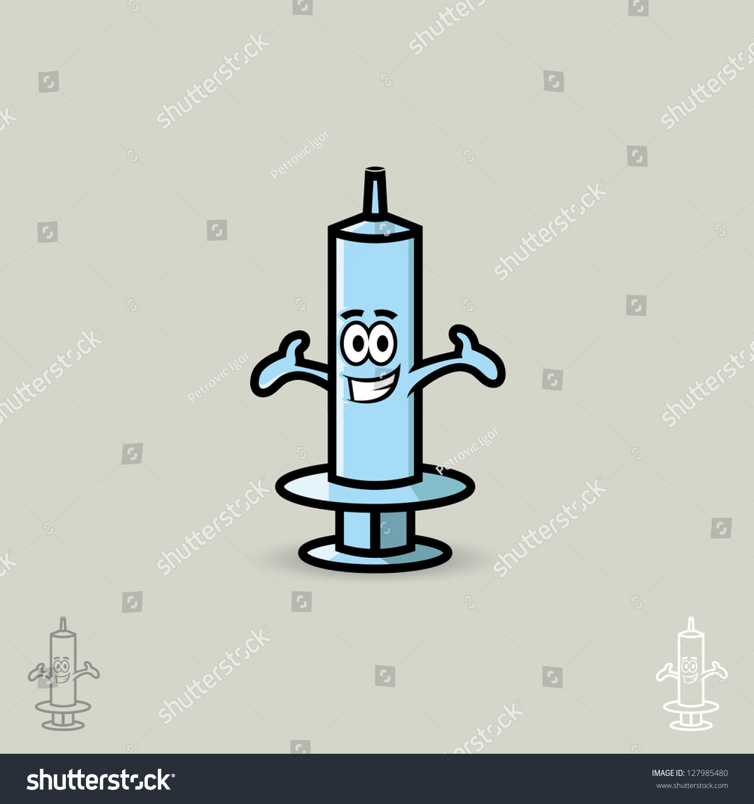 Funny Syringe Vector Illustration: เวกเตอร์สต็อก (ปลอดค่าลิขสิทธิ์ ...