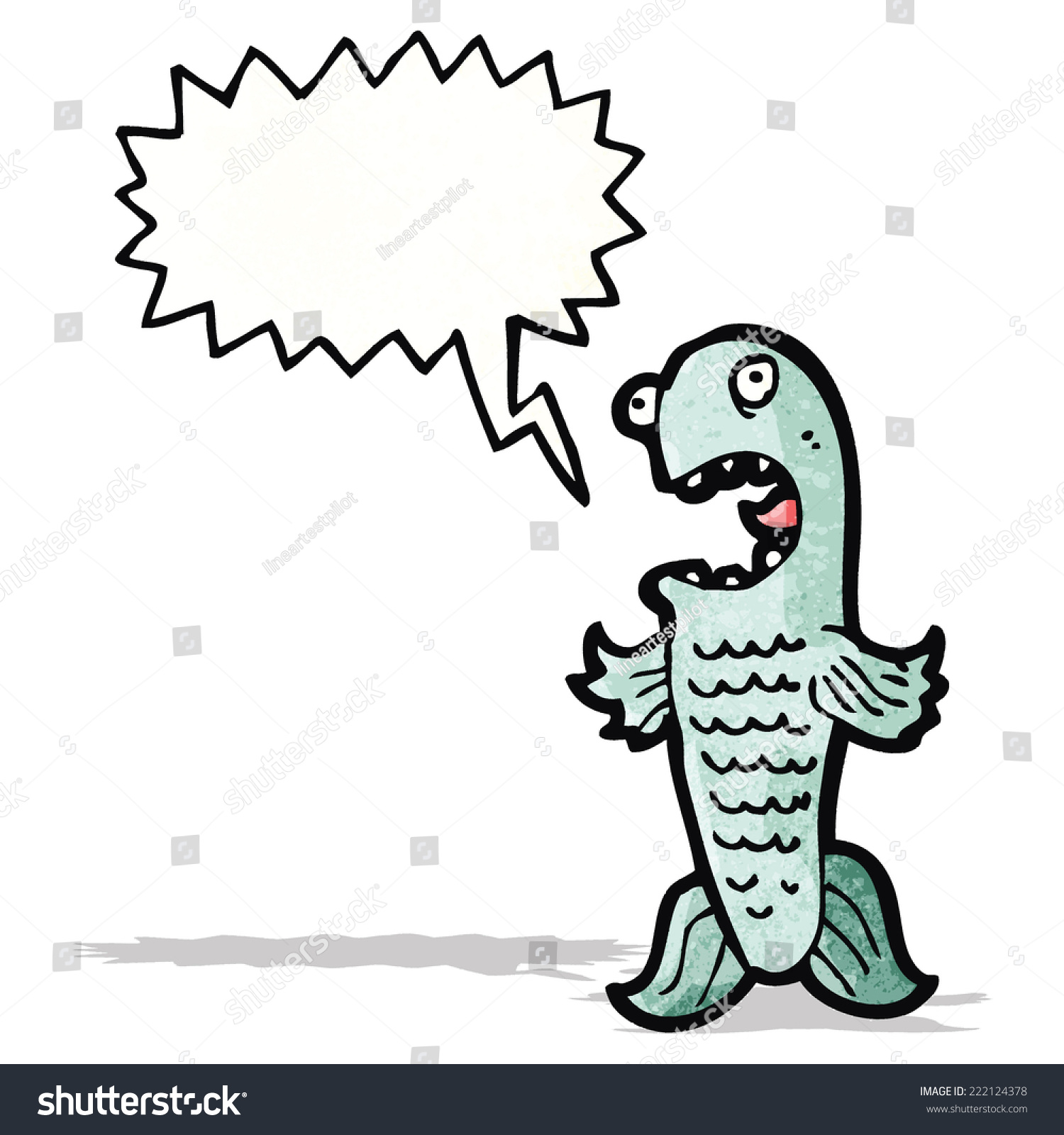 Funny Talking Fish Cartoon Stock Vector (Royalty Free) 222124378 ...