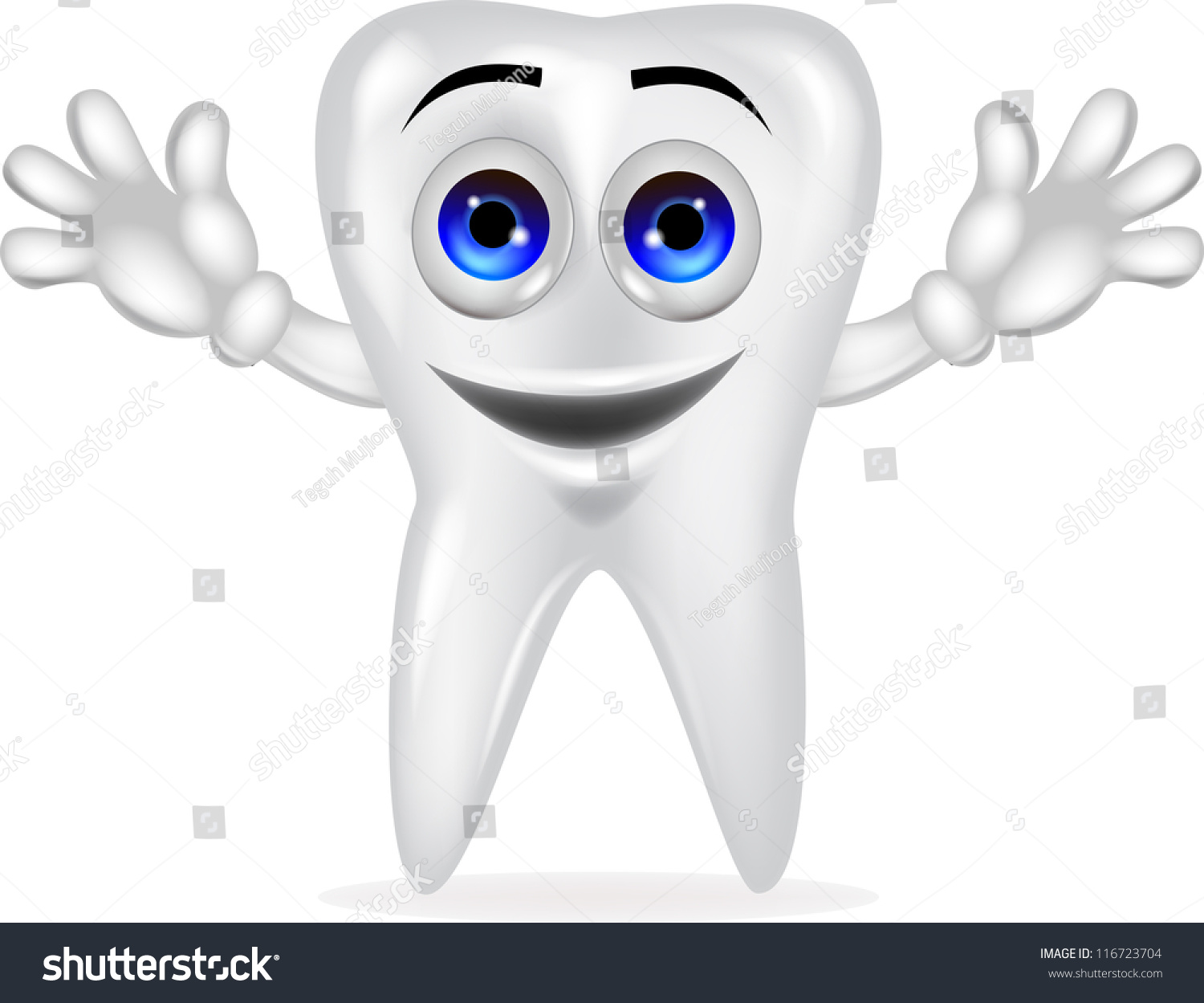 Funny Tooth Cartoon Stock Vector (Royalty Free) 116723704 | Shutterstock