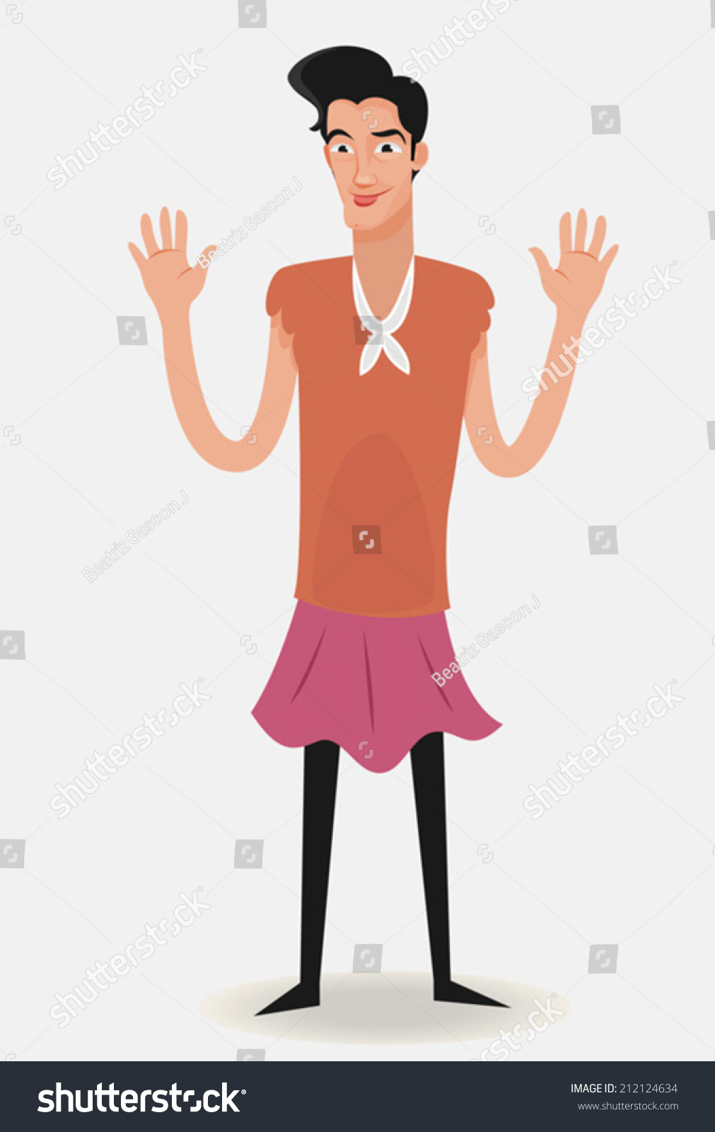 Funny Transvestite Stock Vector Royalty Free 212124634