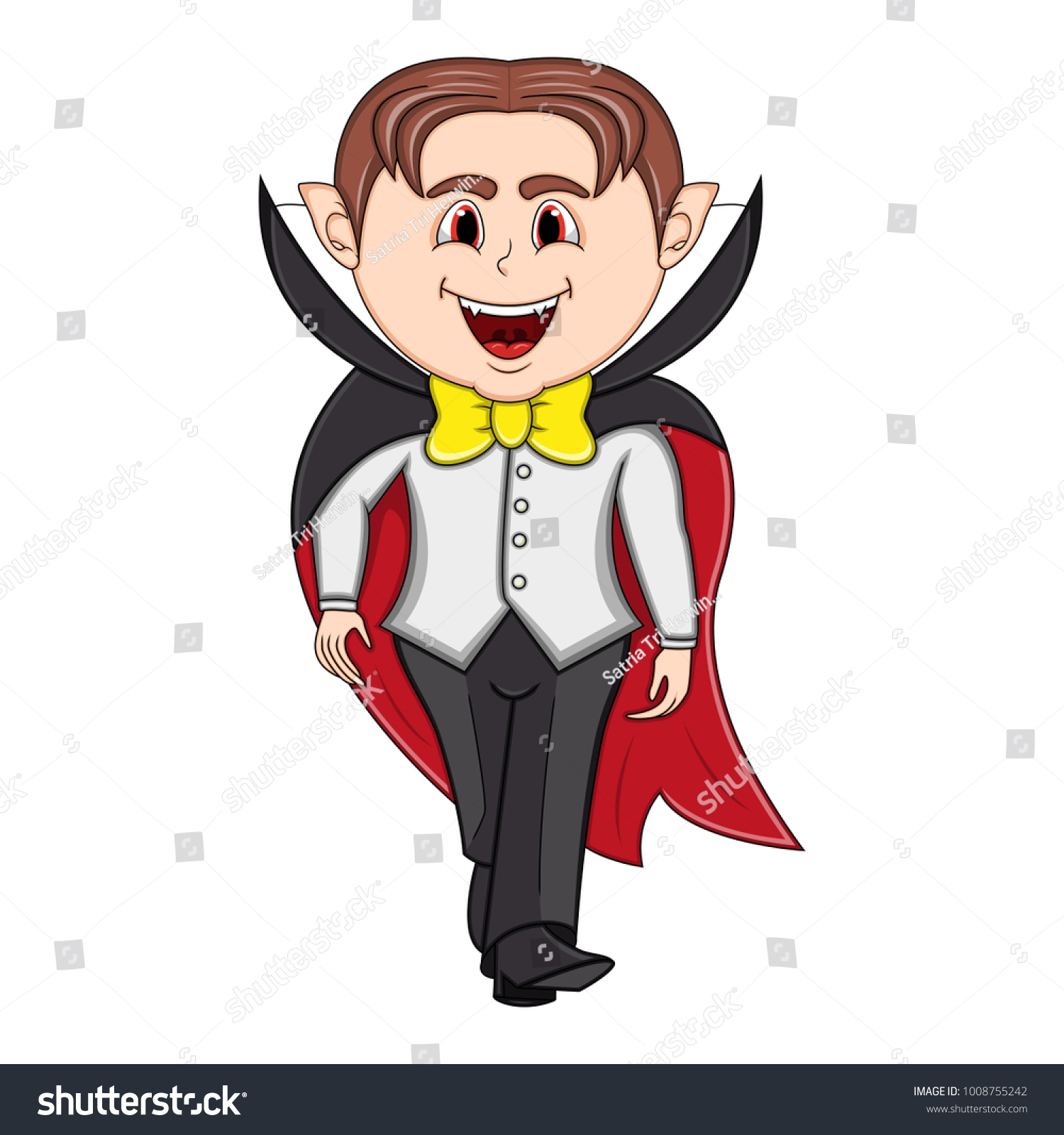 Funny Vampire Cartoon Vector Stock Vector (Royalty Free) 1008755242 ...