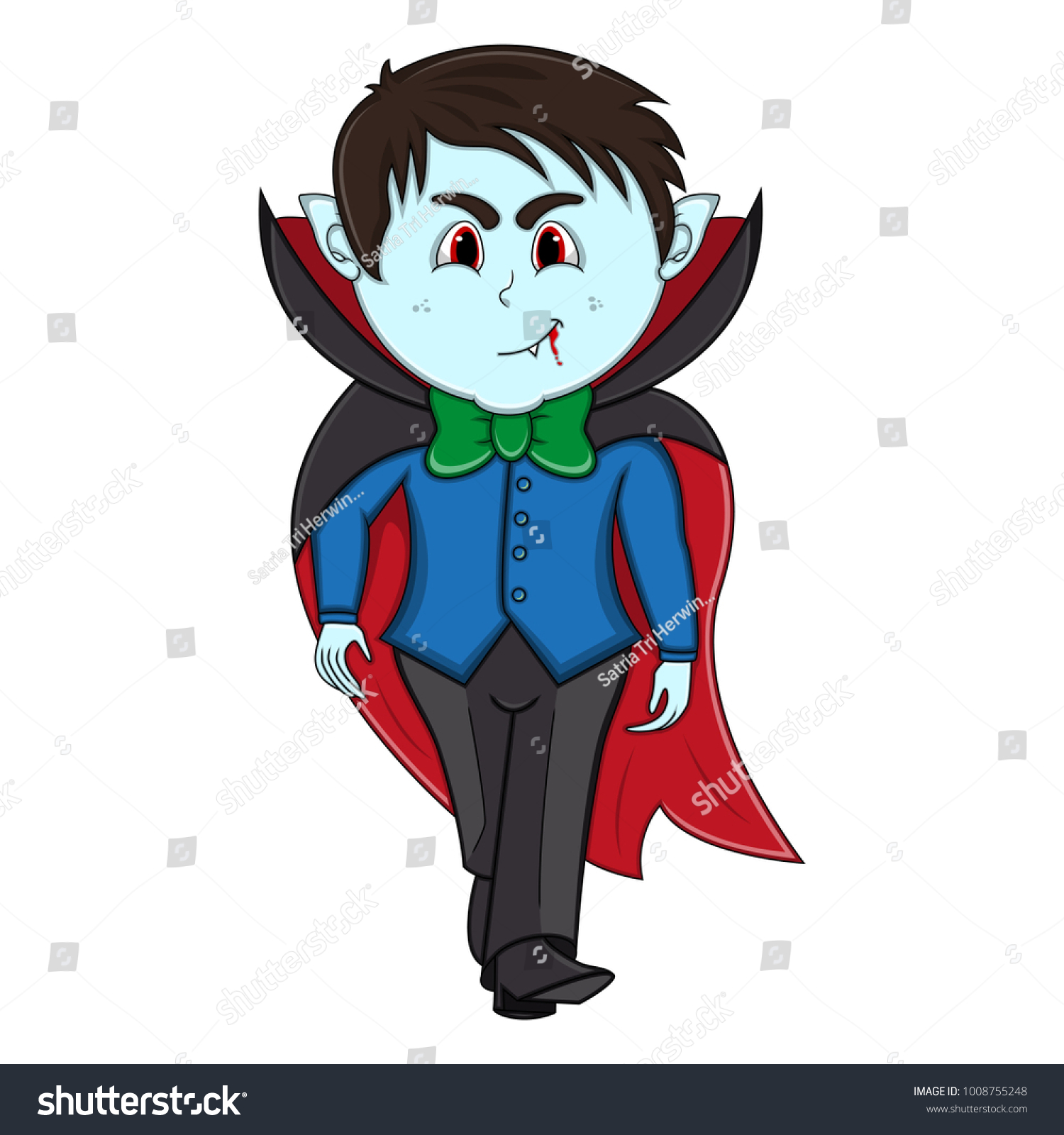 Funny Vampire Cartoon Vector: vector de stock (libre de regalías ...