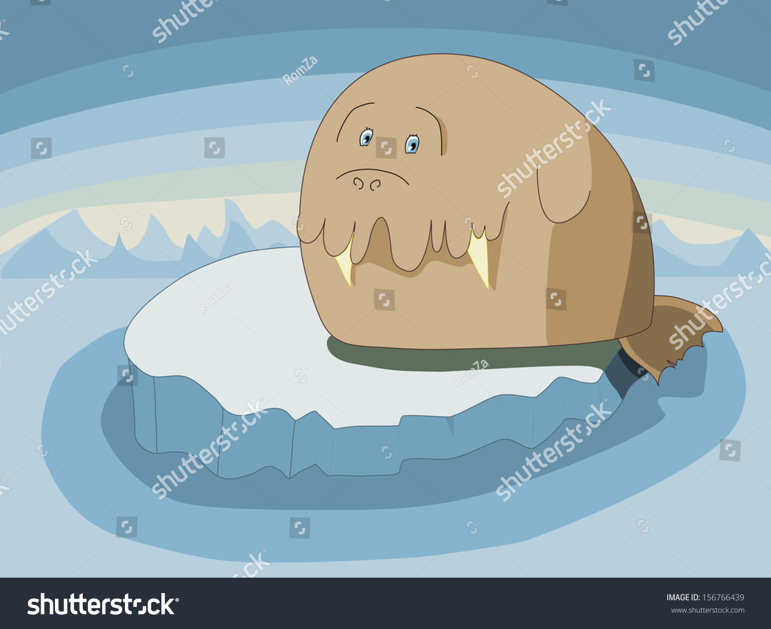 Funny Walrus Stock Vector (Royalty Free) 156766439 | Shutterstock