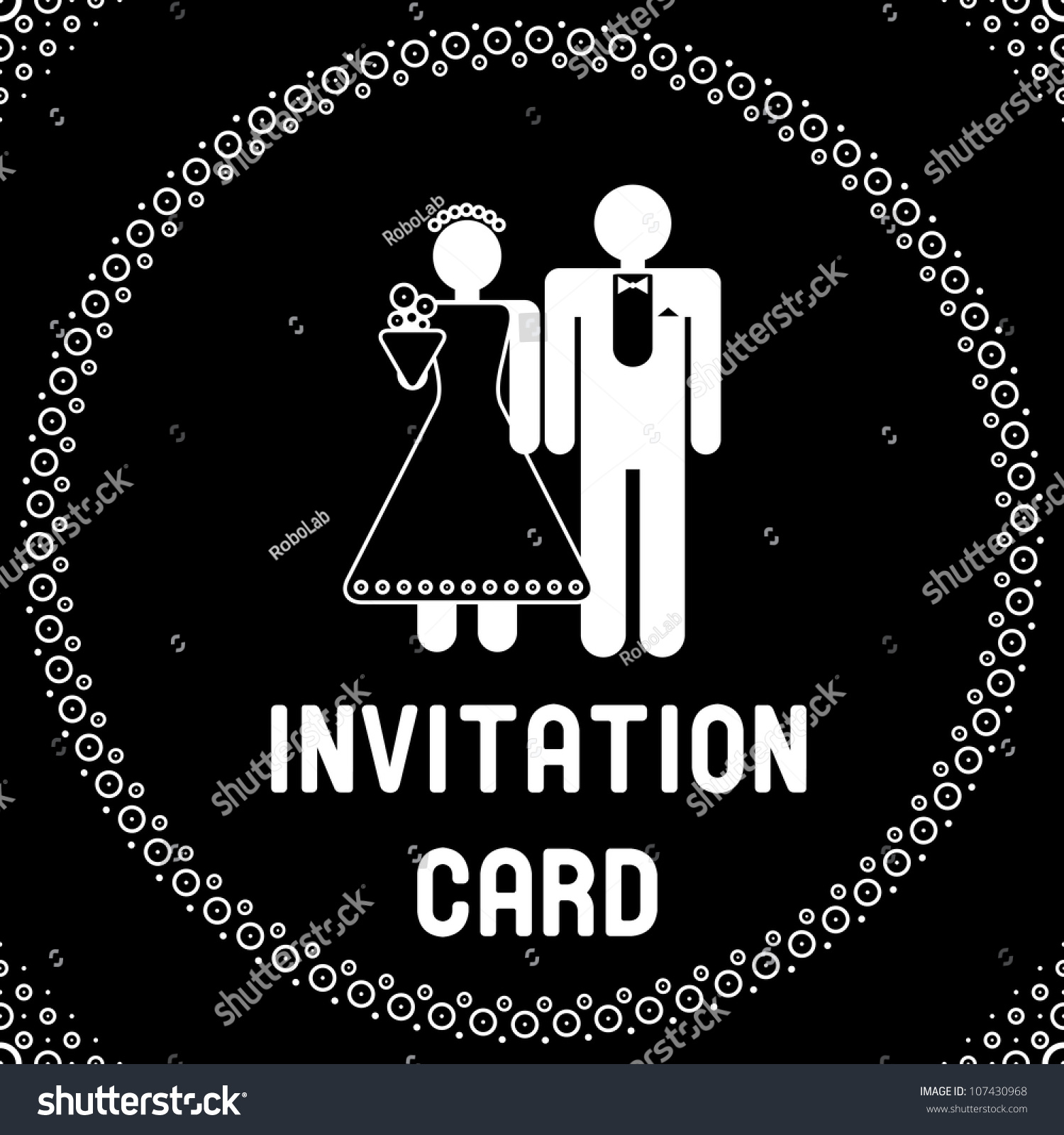 Funny Wedding Invitation Card: vector de stock (libre de regalías ...