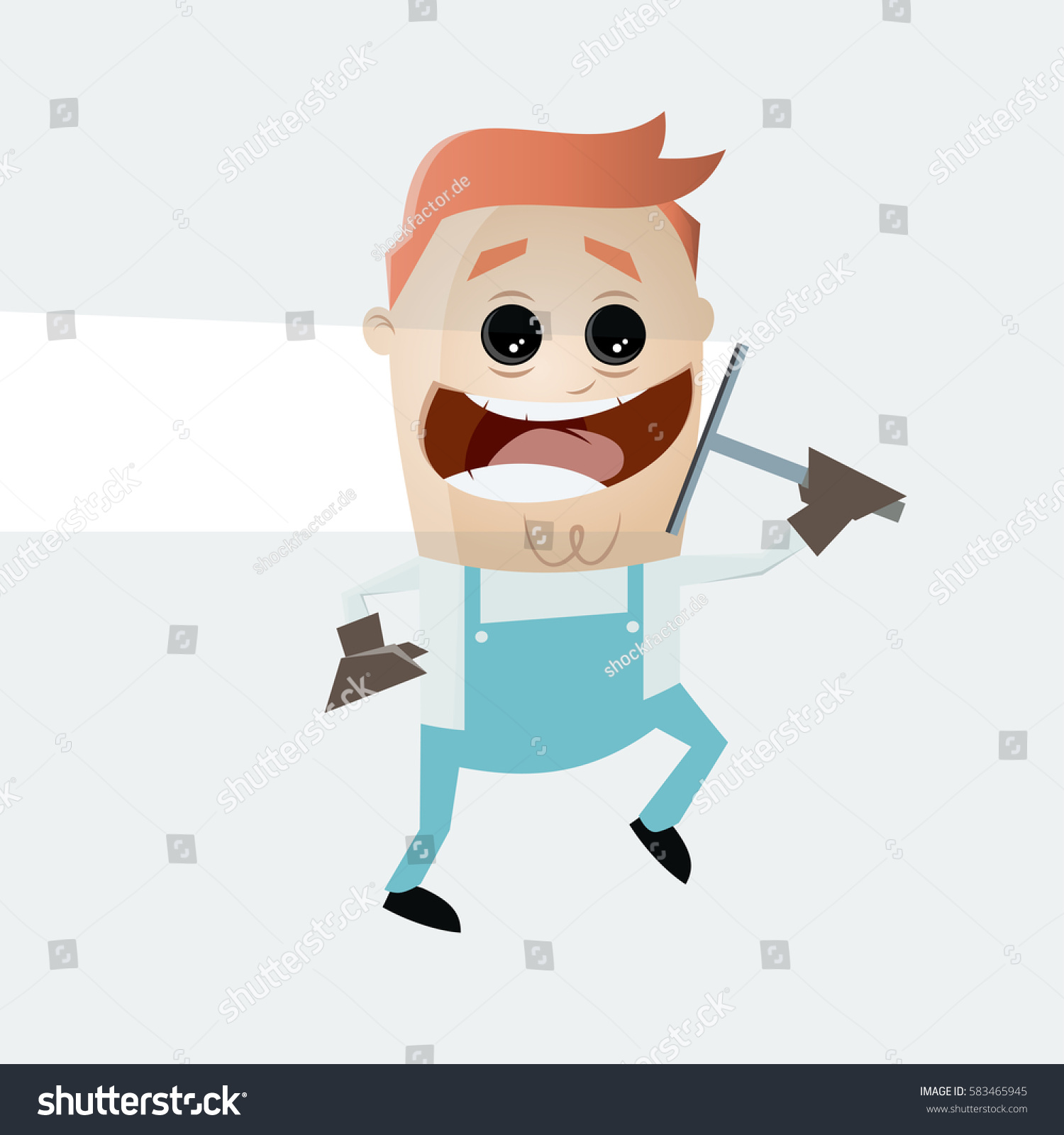 Funny Window Washer Clipart Stock Vector (Royalty Free) 583465945