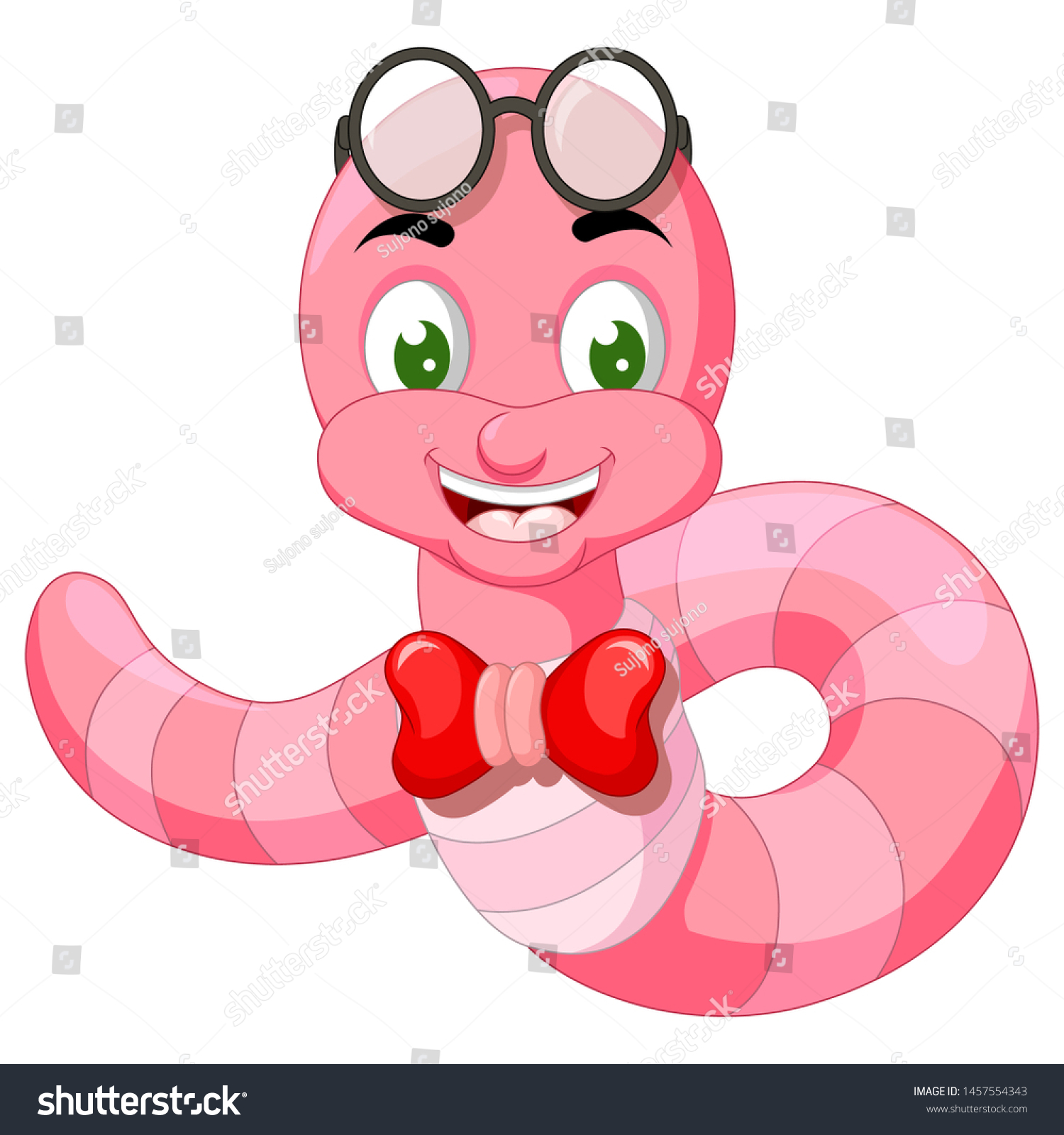 Funny Worm Cartoon Your Design Stock Vector (Royalty Free) 1457554343