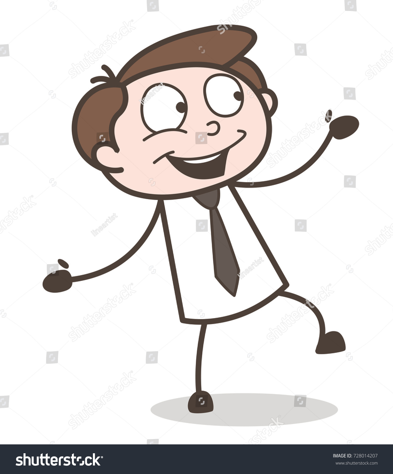 Funny Young Student Dancing Pose Vector: vector de stock (libre de ...