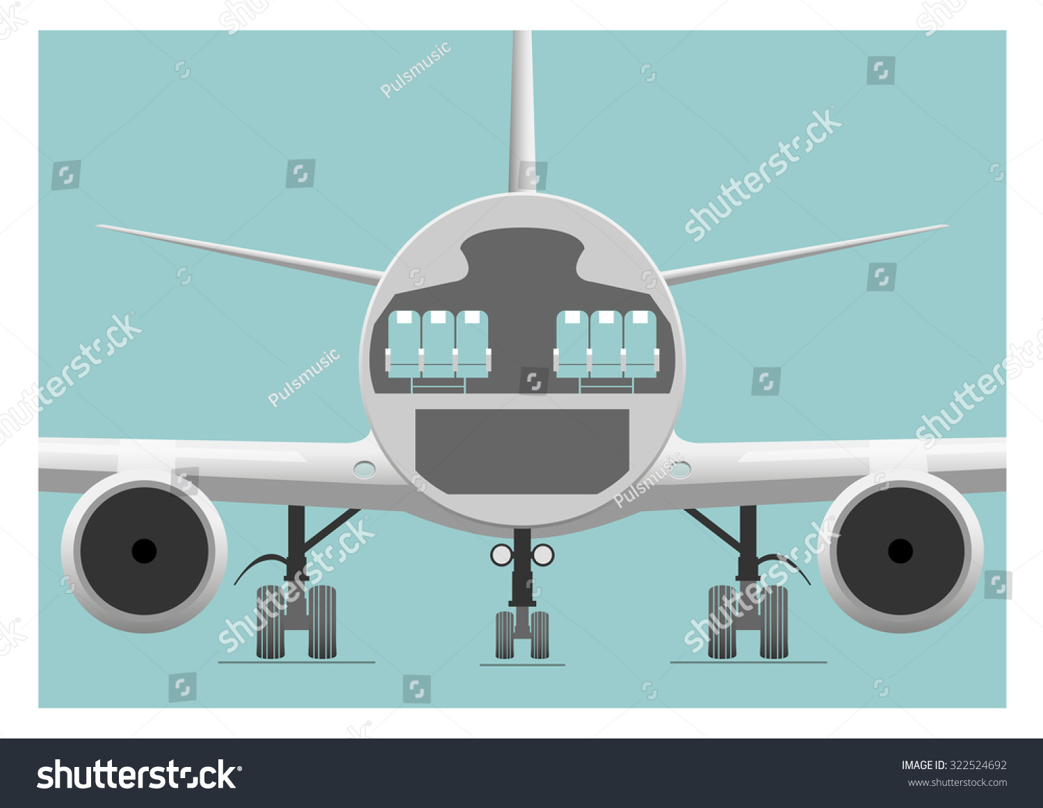 Fuselage Cross Section Vector Illustration Eps: เวกเตอร์สต็อก (ปลอดค่า ...