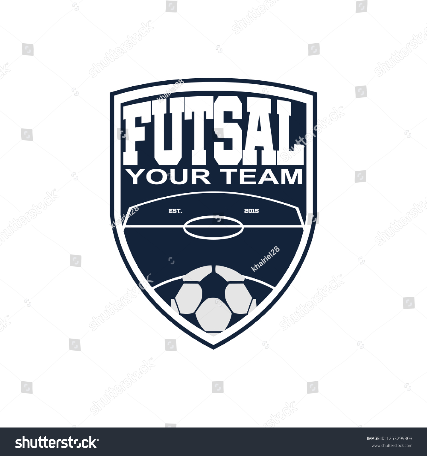 Futsal Logo Emblem Stock Vector (Royalty Free) 1253299303 | Shutterstock