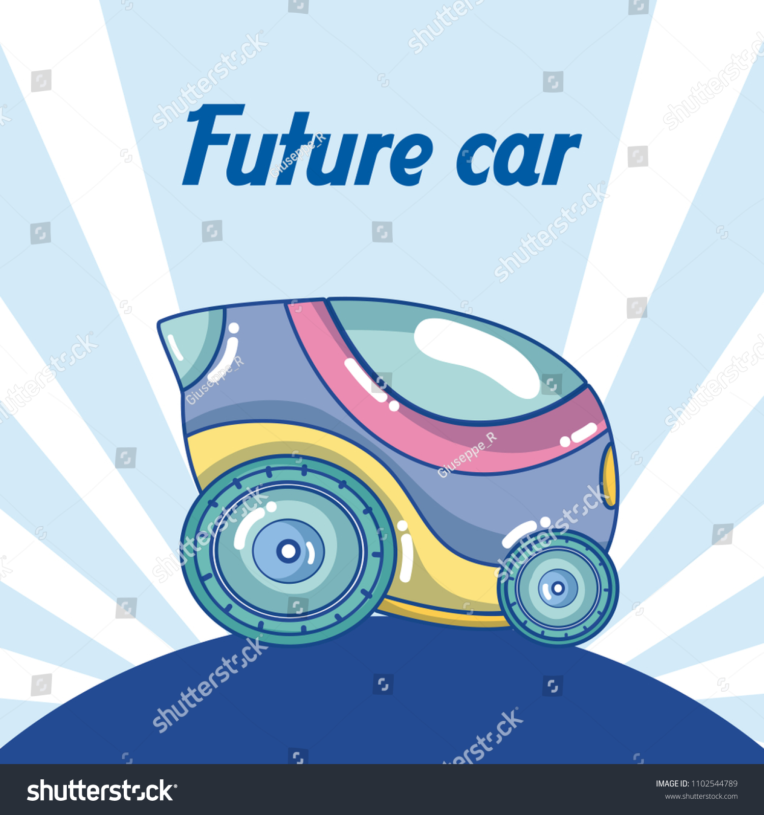 Future Car Cartoon Concept Stock Vector (Royalty Free) 1102544789 ...