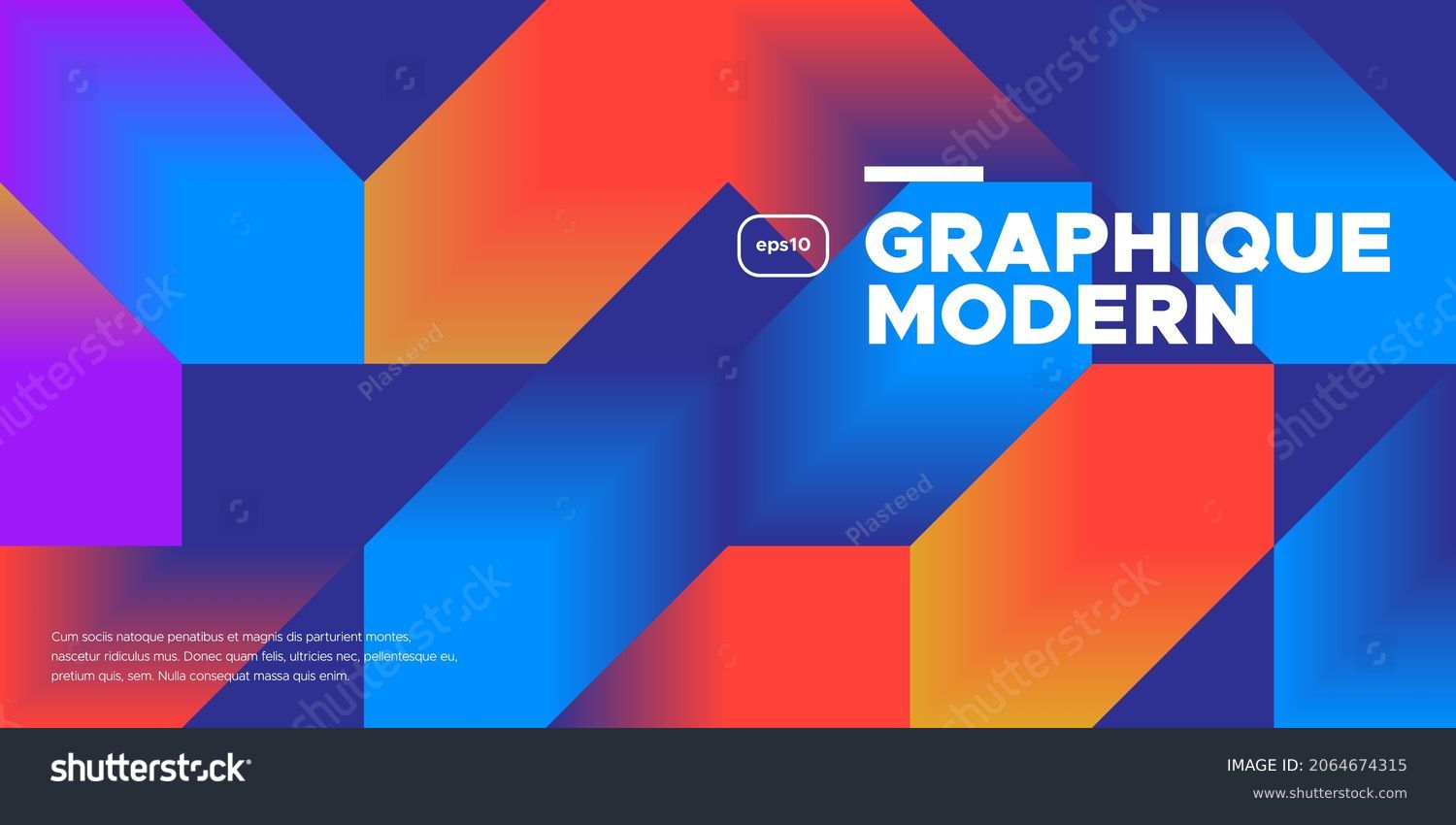 Future Geometric Banner Design Cubic Gradient Stock Vector (Royalty ...
