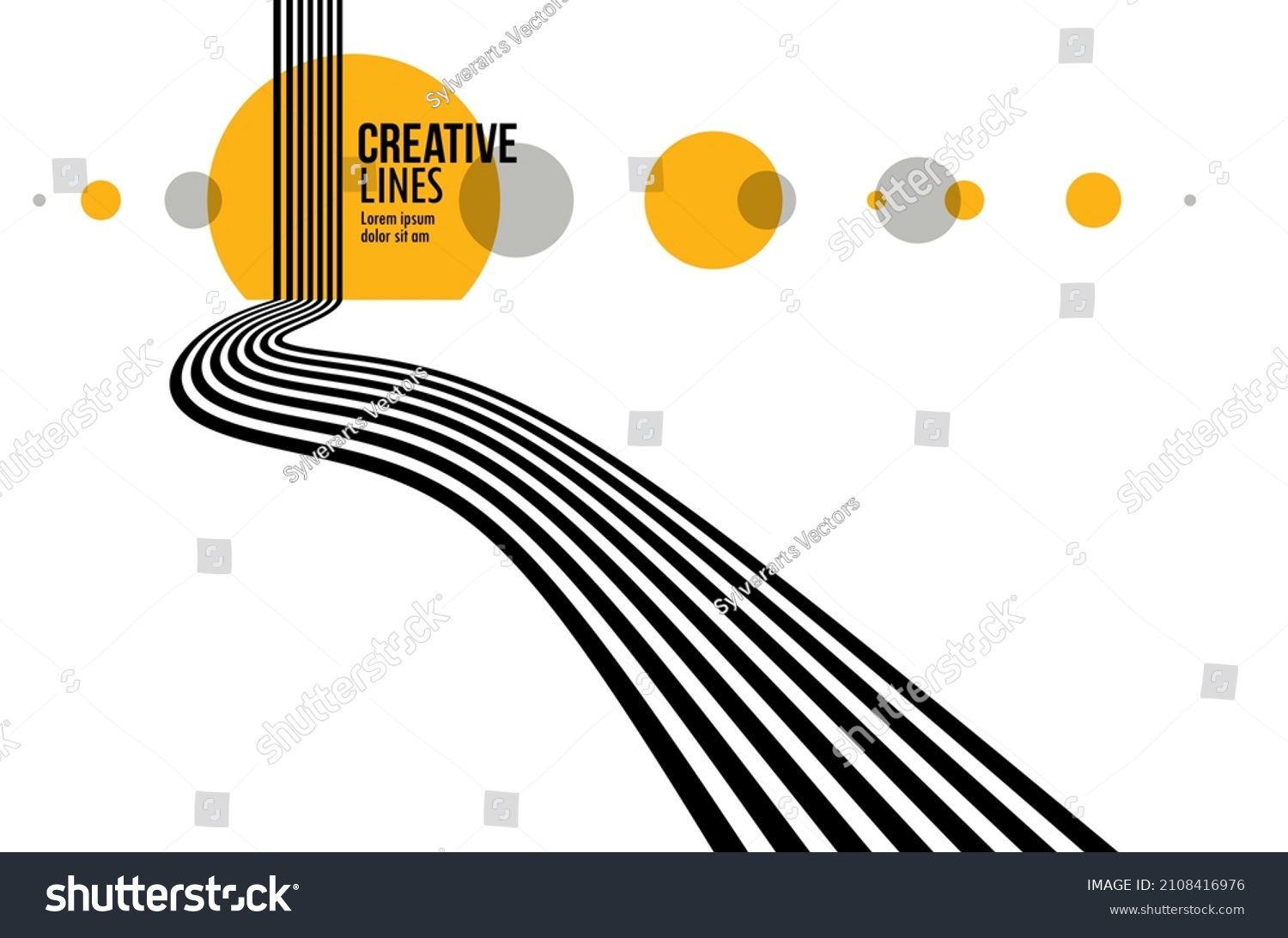 Future Lines 3d Perspective Vector Abstract Stock Vector (Royalty Free ...