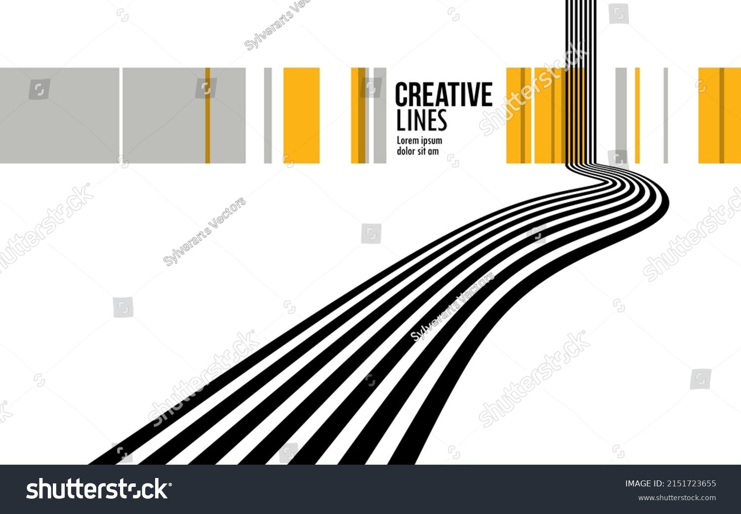 Future Lines 3d Perspective Vector Abstract Stock Vector (Royalty Free ...