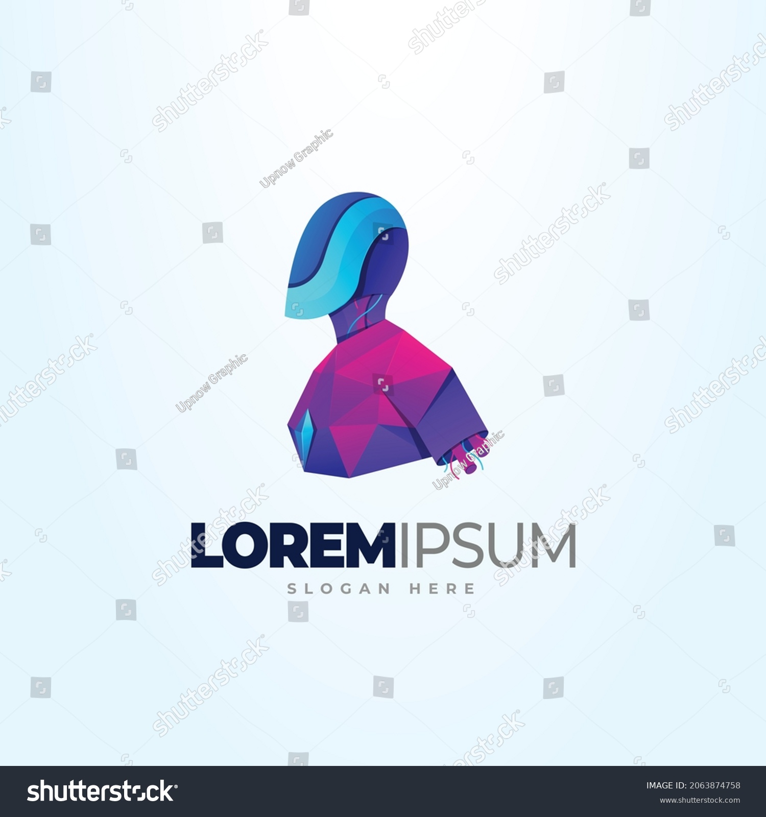 Future Robot Logo Template Design Stock Vector (Royalty Free ...