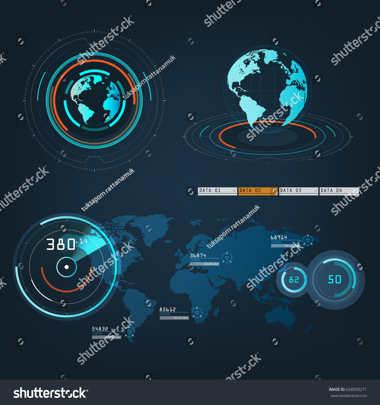 Future Sight Action Mode Earth Interface 스톡 벡터 658050271 - Shutterstock
