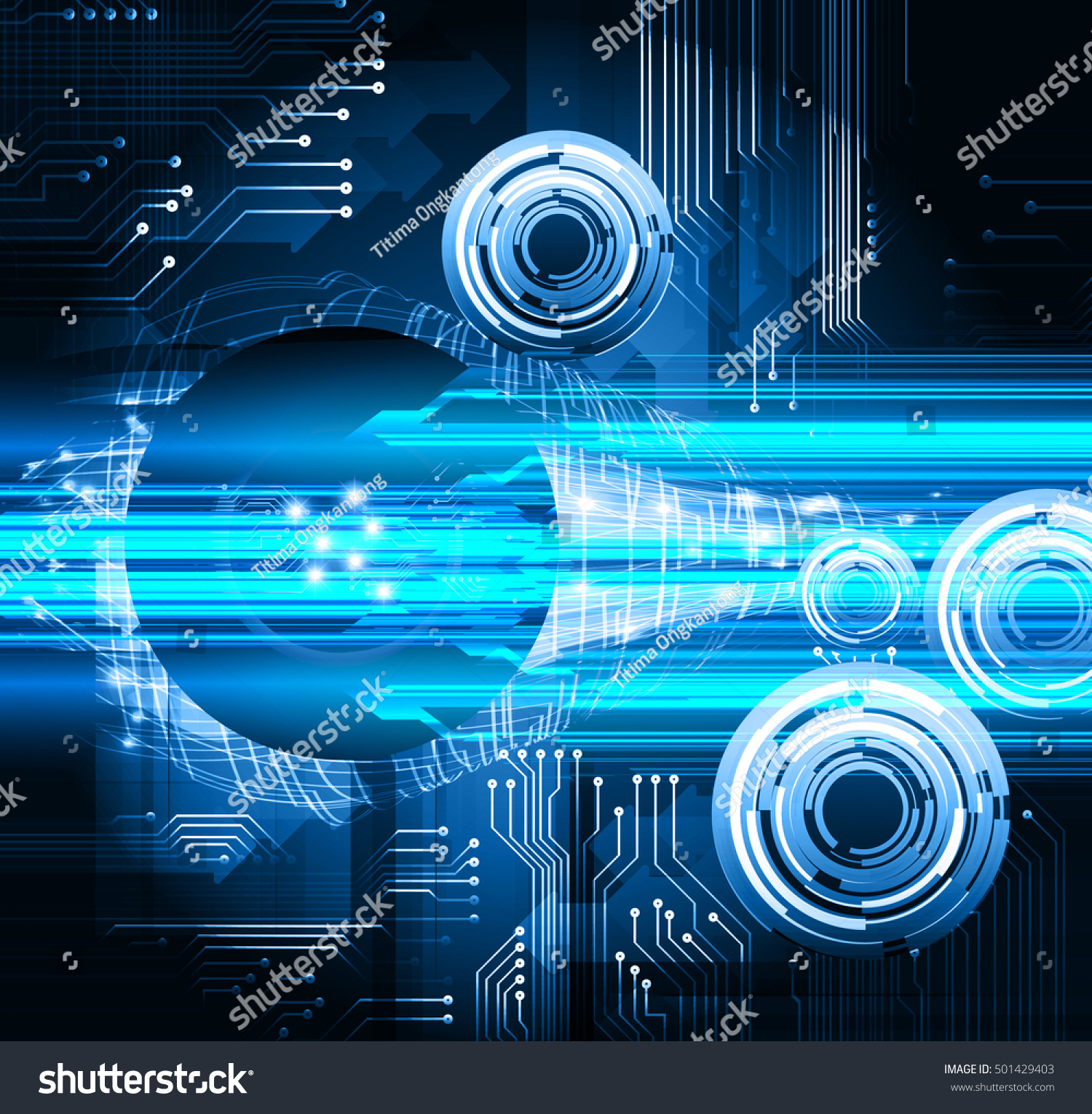 Future Technology Blue Light Cyber Security Stock Vector (Royalty Free ...