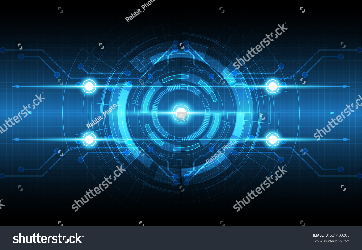 Futuristic Abstract Technology Background Vector Illustration 库存矢量图（免版税 ...