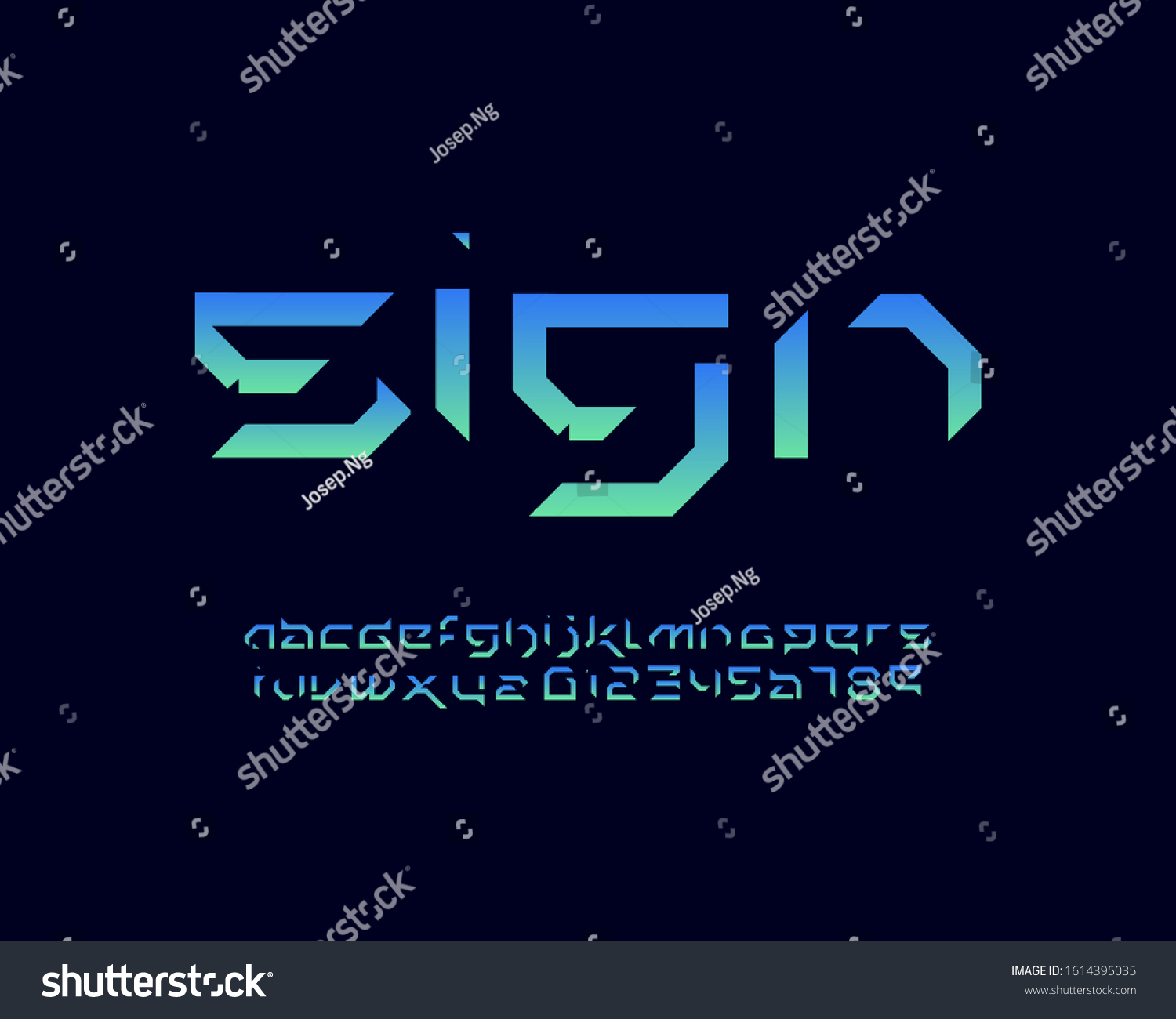 Futuristic Alien Font Set Vector Format Stock Vector (Royalty Free ...