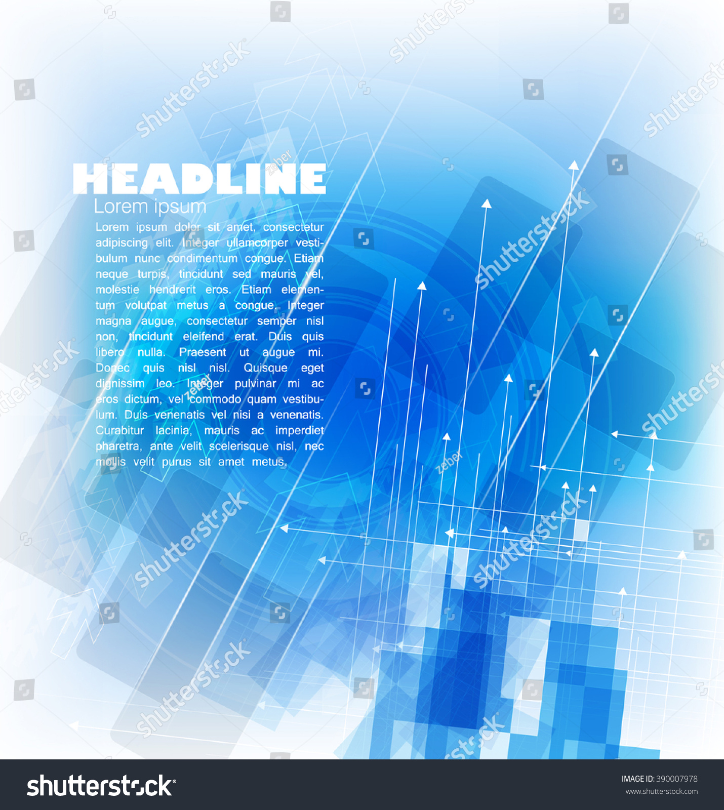 Futuristic Background Template Vector Stock Vector (Royalty Free) 390007978
