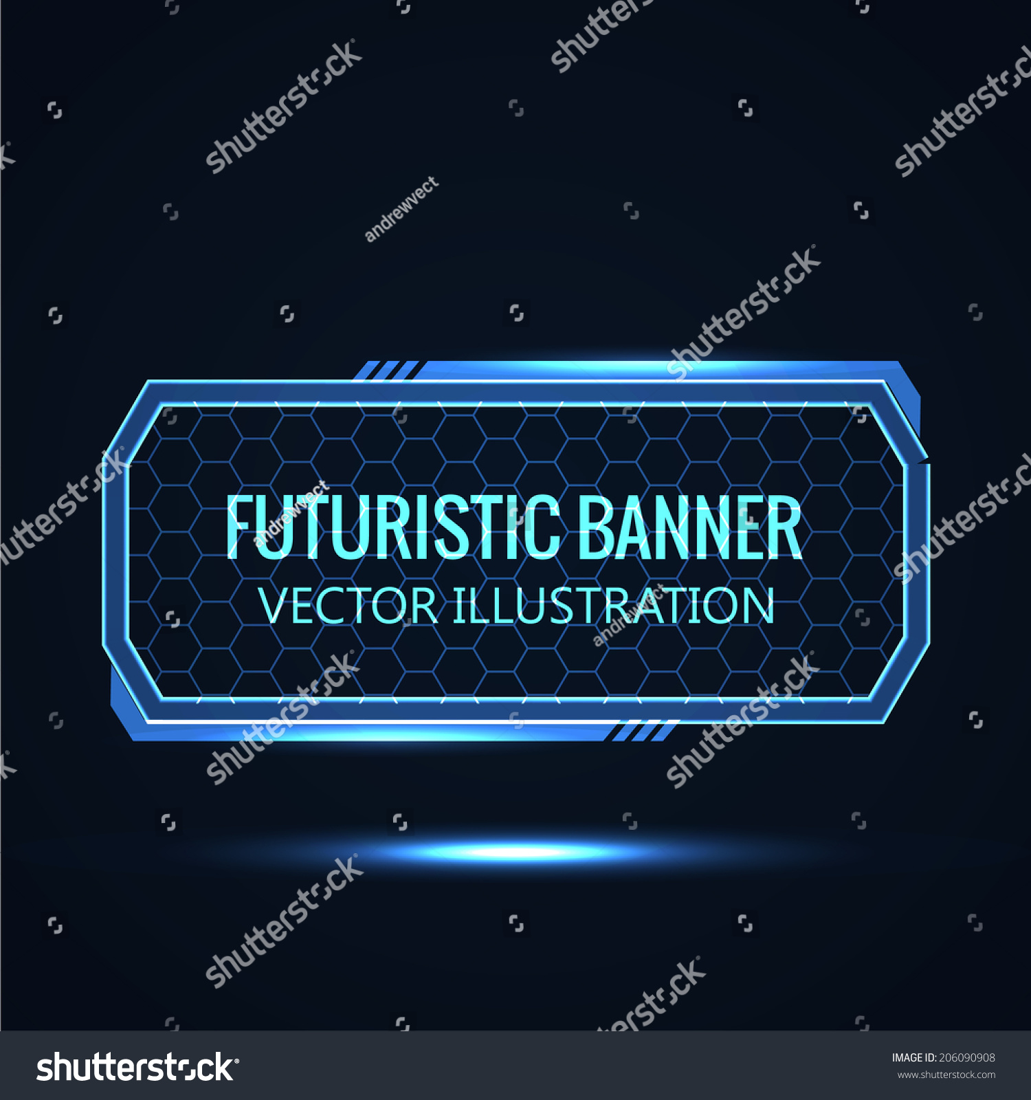 Futuristic Banner Stock Vector (Royalty Free) 206090908